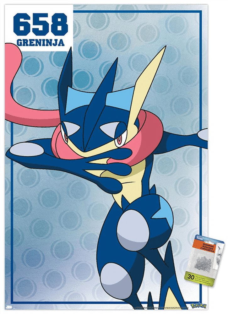 Pokémon - Greninja 658 Wall Poster with Pushpins, 22.375" x 34" - Walmart.com