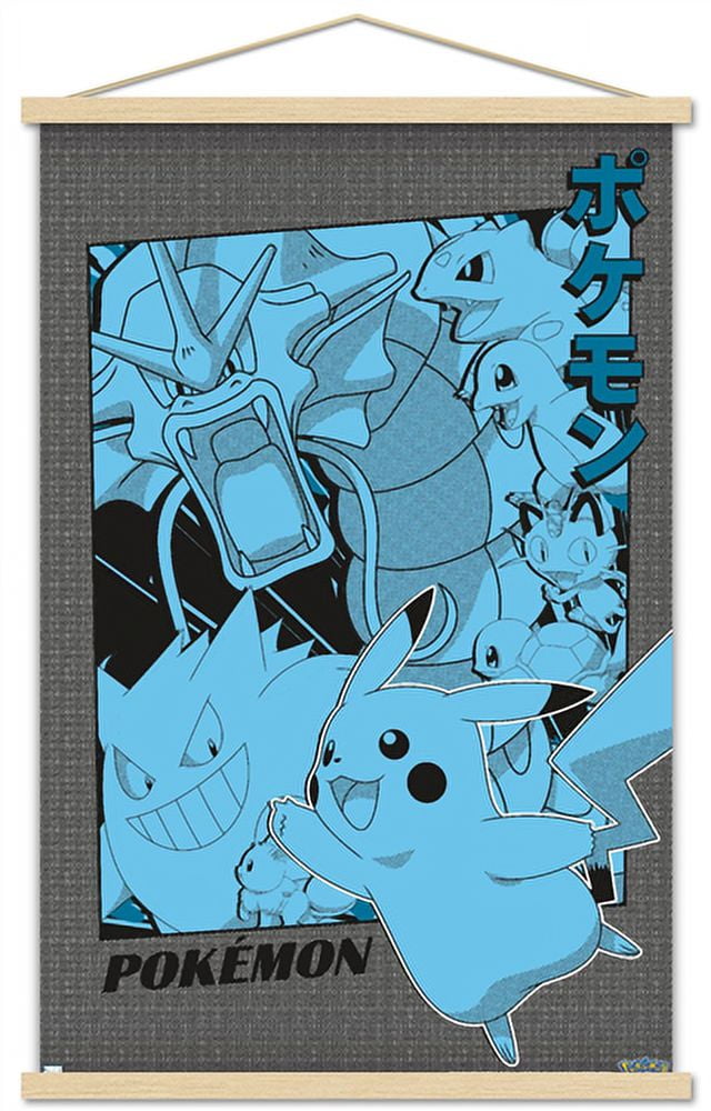 Pokémon - Group Anime Wall Poster with Magnetic Frame, 22.375" x 34 ...