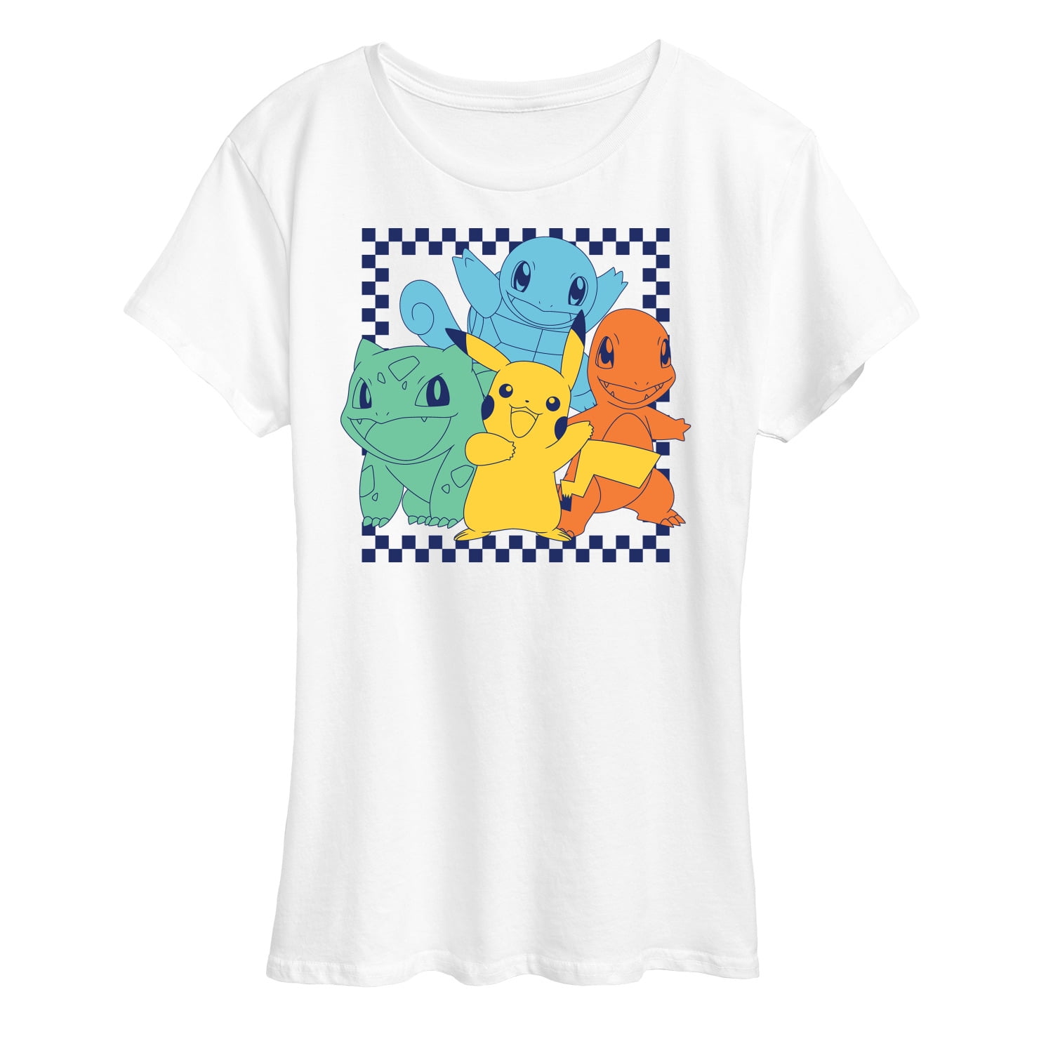 Pokémon - Group Checker Frame - Women's Short Sleeve Graphic T-Shirt ...