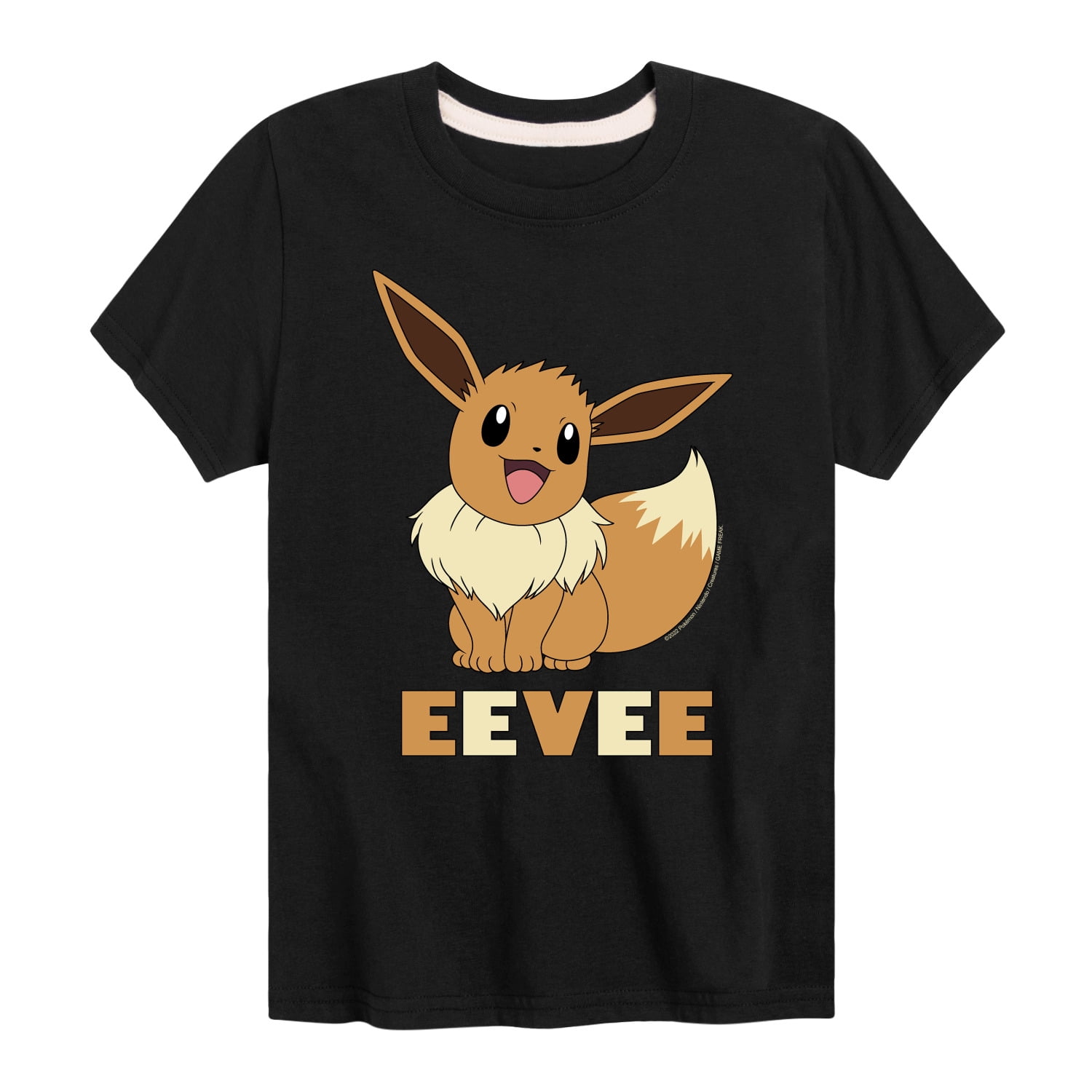 Pokémon - Happy Eevee - Youth Short Sleeve Graphic T- Shirt - Walmart.com