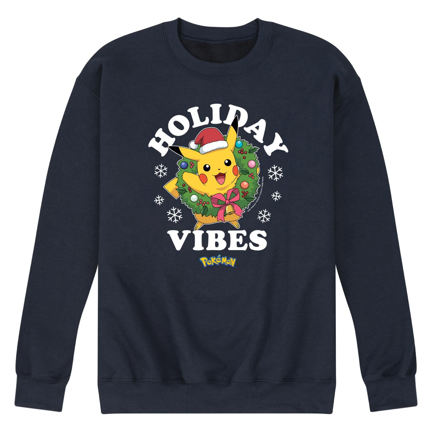 Pokémon - Holiday Designs - Men's Crew Neck Fleece Pullover - Walmart.com