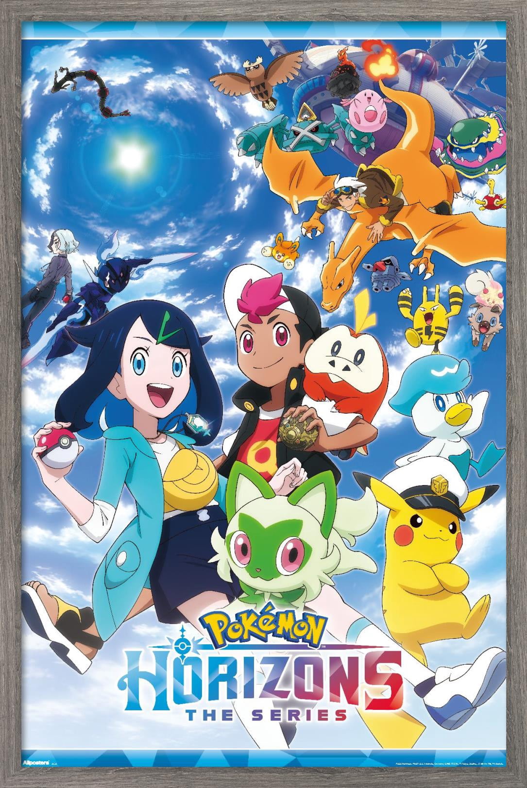 Pokémon Horizons - Key Art Wall Poster, 14.725" x 22.375" Framed ...