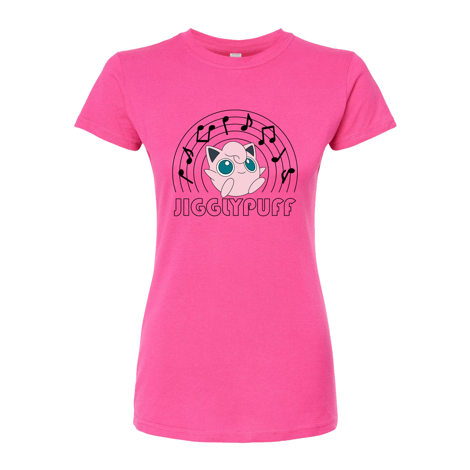Pokémon - Jigglypuff Music Notes - Juniors Fitted Graphic T-Shirt ...
