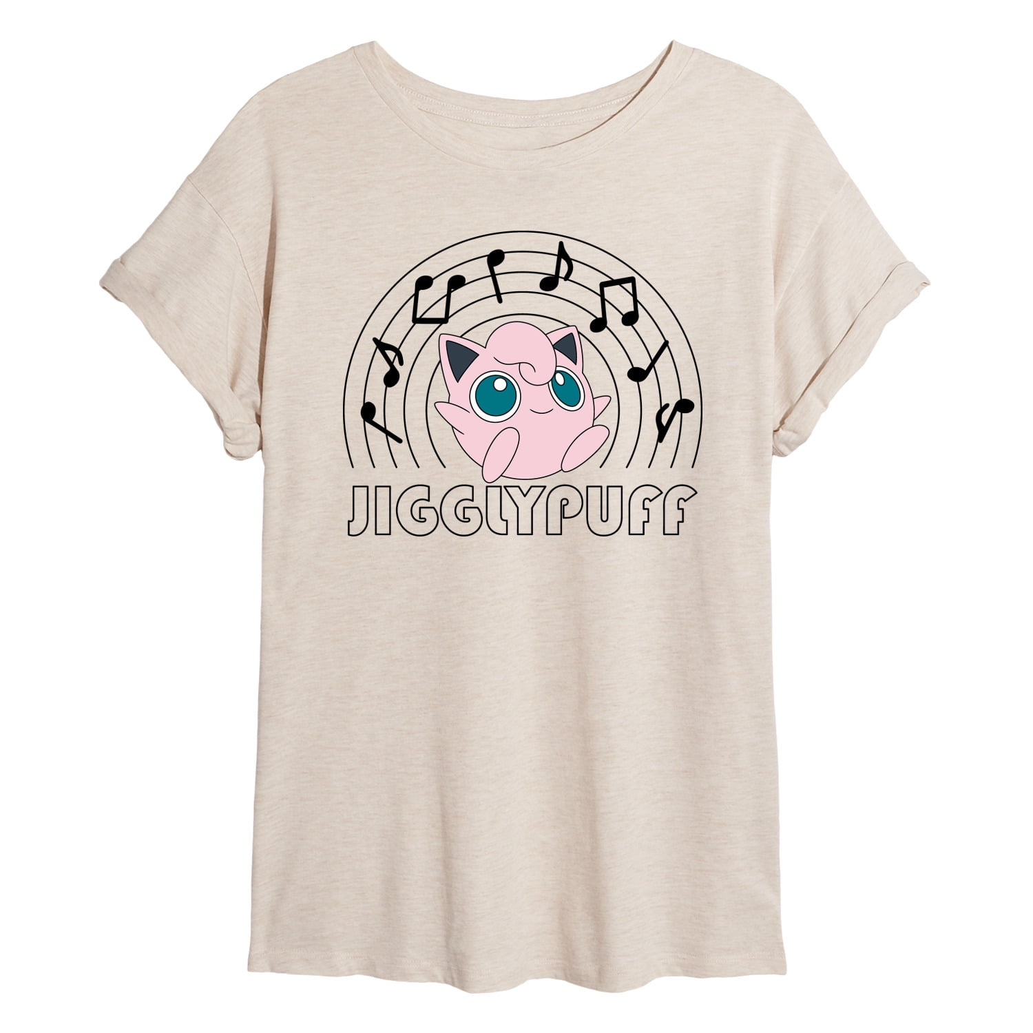 Pokémon - Jigglypuff Music Notes - Women's Oversized T-Shirt - Walmart.com