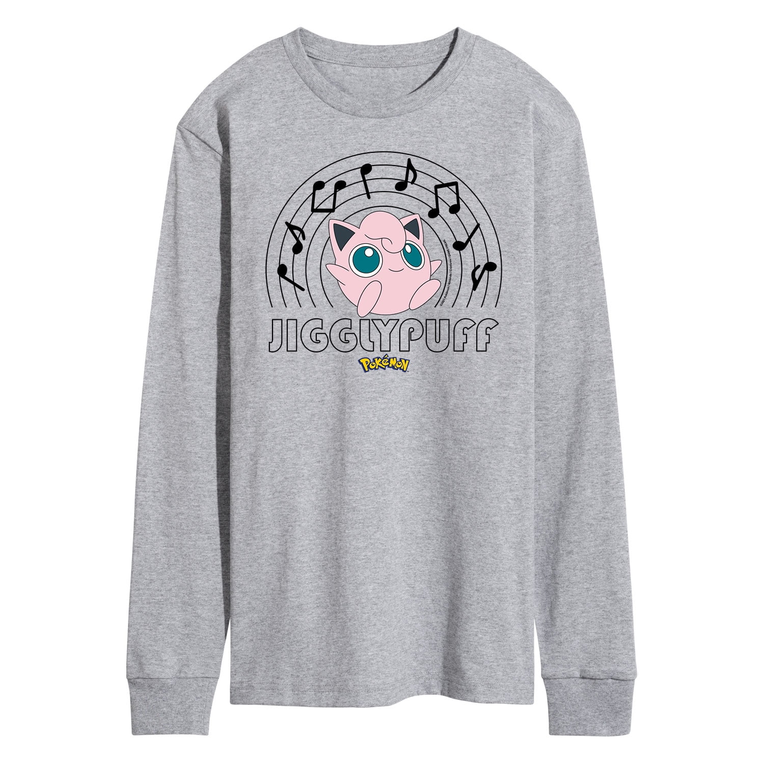 Pokémon - Jigglypuff Music Notes - Men's Long Sleeve T-Shirt - Walmart.com