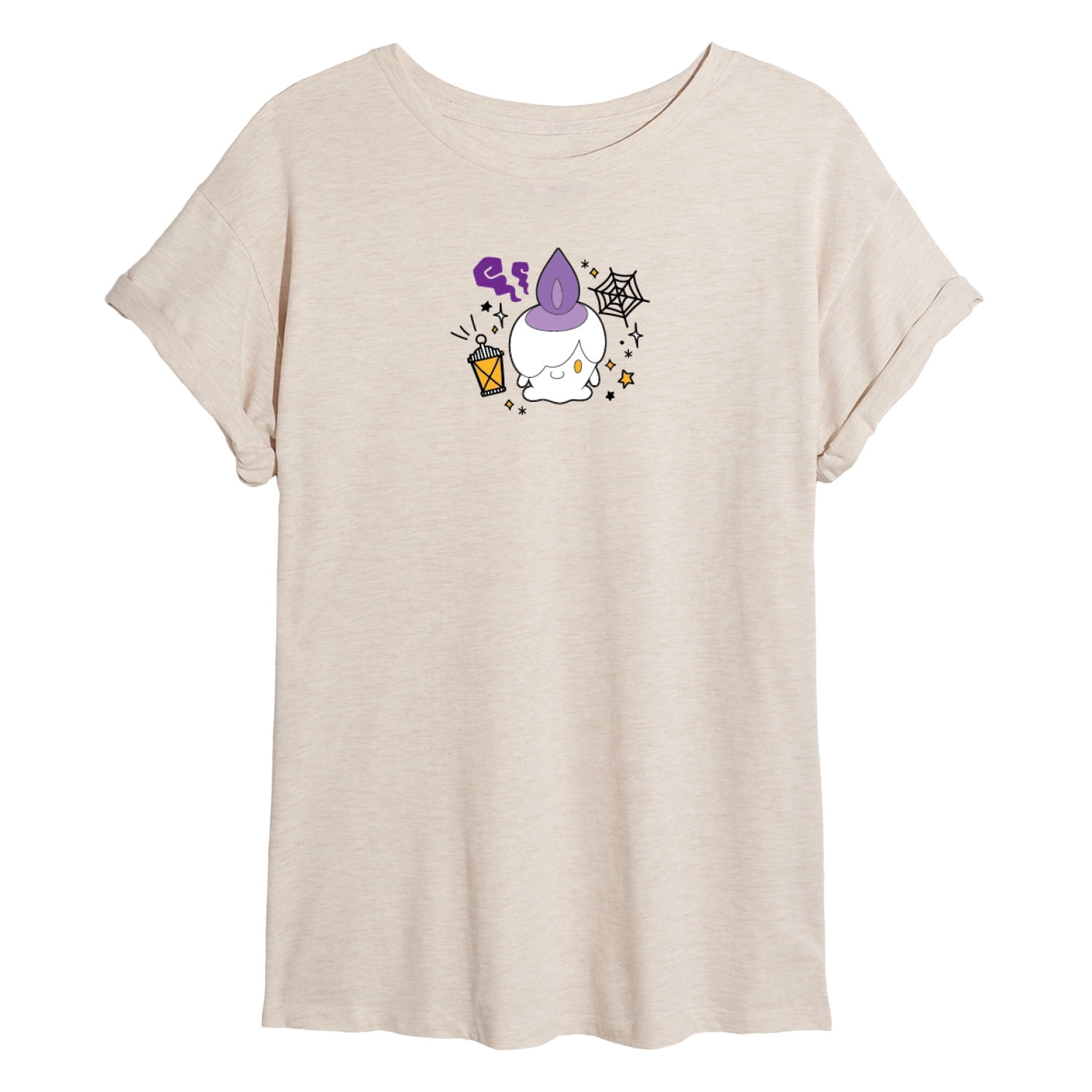 Pokémon - Litwick Ghost - Juniors Oversized Graphic T-Shirt - Walmart.com