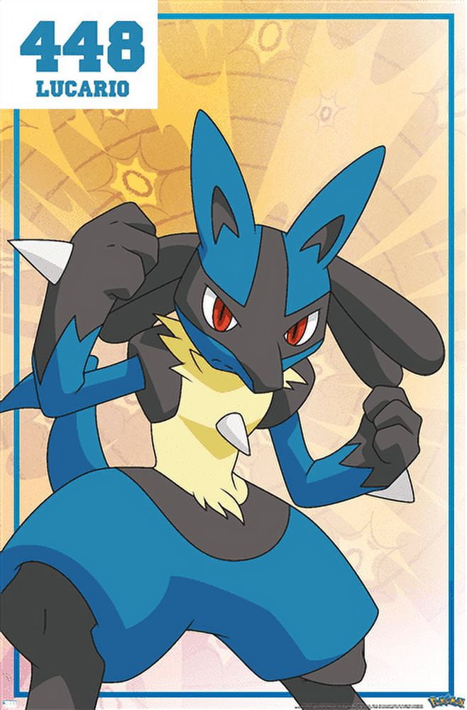 Pokémon - Lucario 448 Wall Poster, 14.725" x 22.375" - Walmart.com