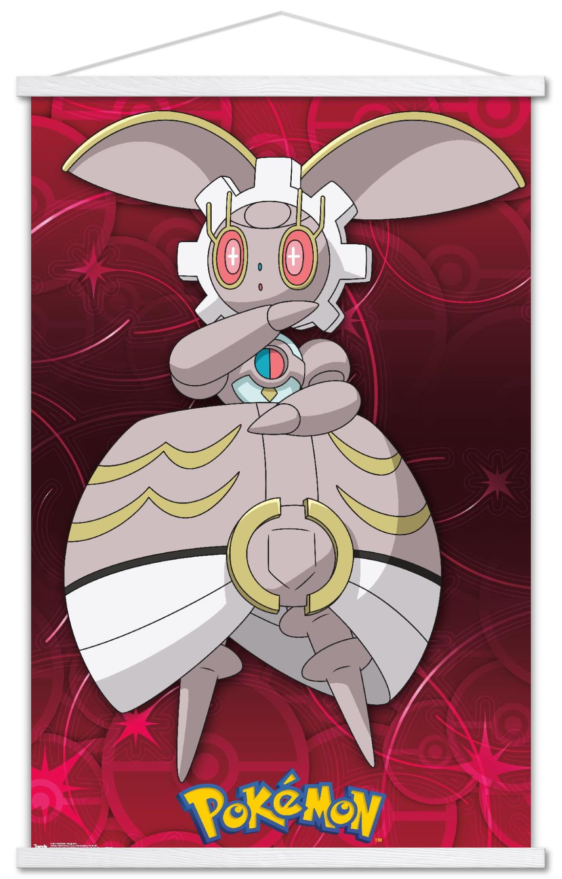 Pokémon - Magearna Wall Poster with Wooden Magnetic Frame, 22.375" x 34 ...