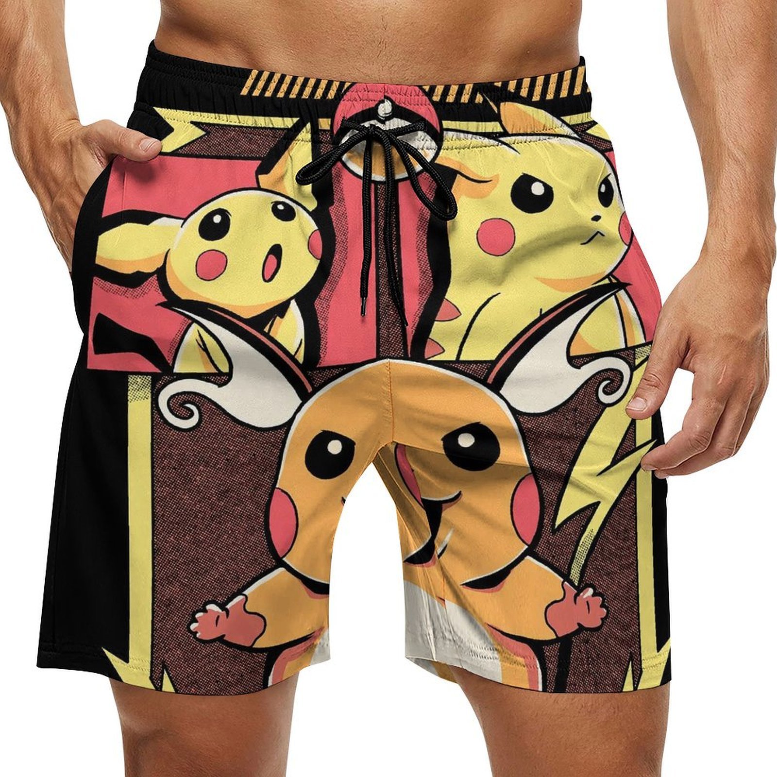 Pokémon Mens Swim Trunks,Men's Swim Trunks Board Shorts Quick Dry Mens ...