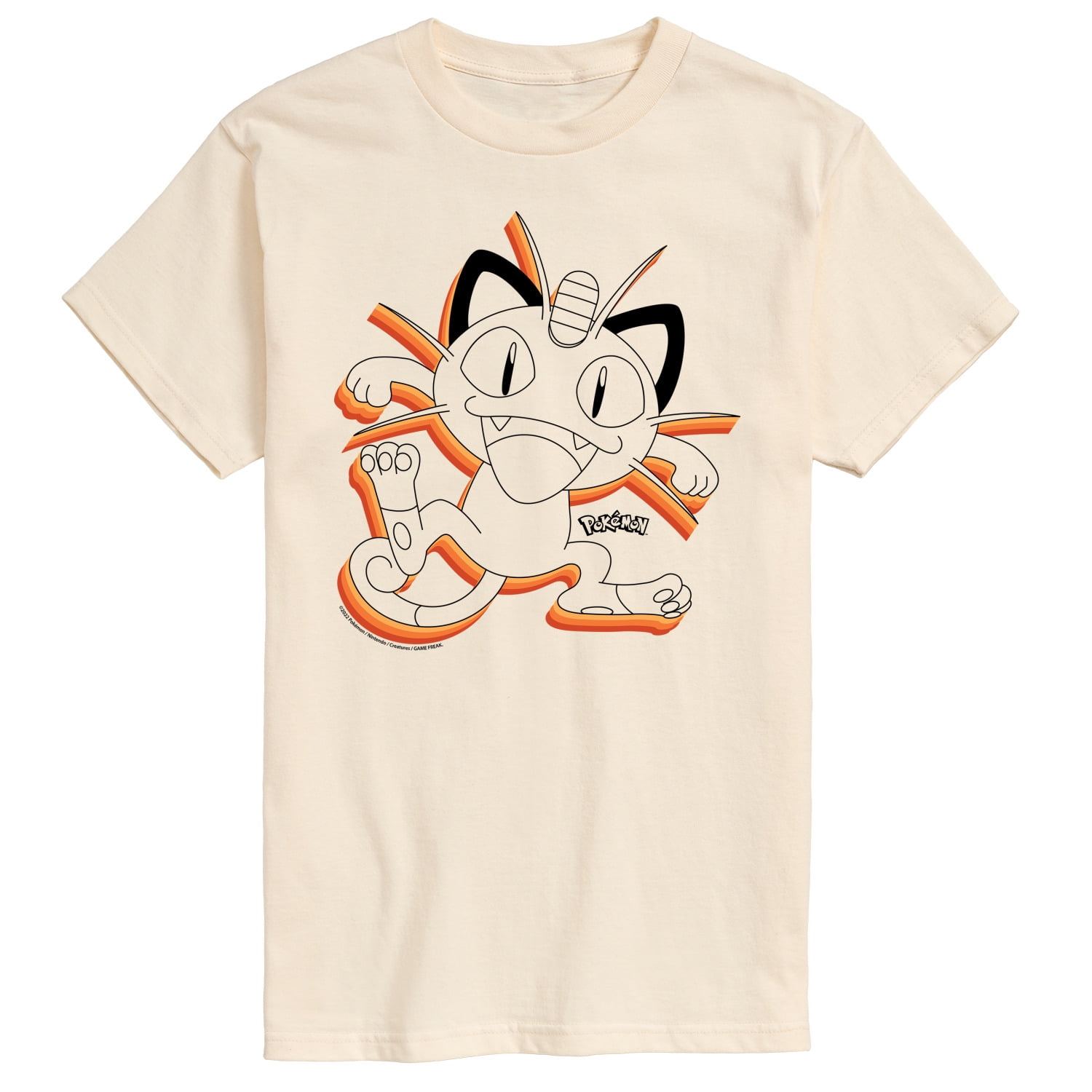 Pokémon - Meowth - Men's Short Sleeve Graphic T-Shirt - Walmart.com