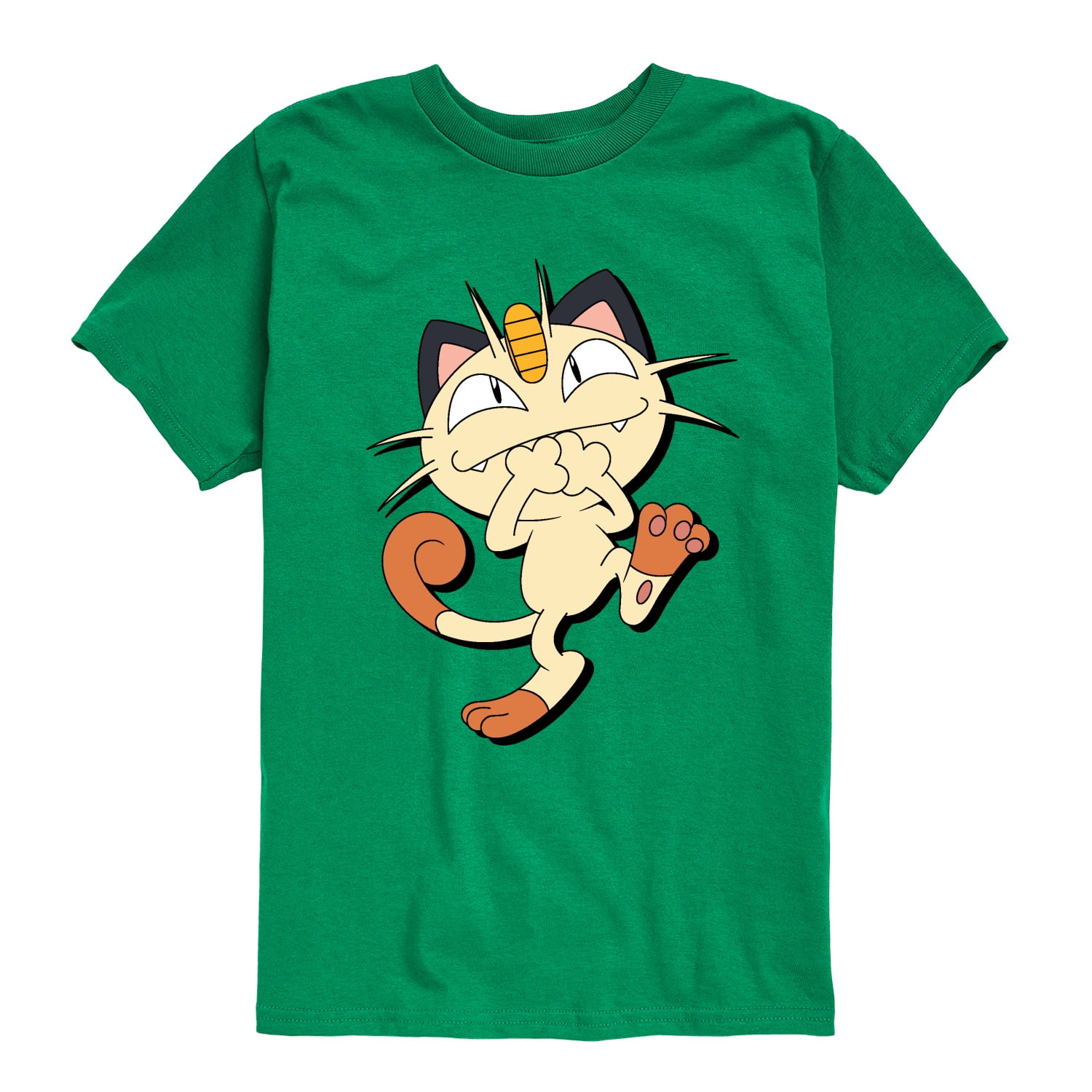 Pokémon - Meowth Mischevious Laugh - Youth Short Sleeve Graphic T ...