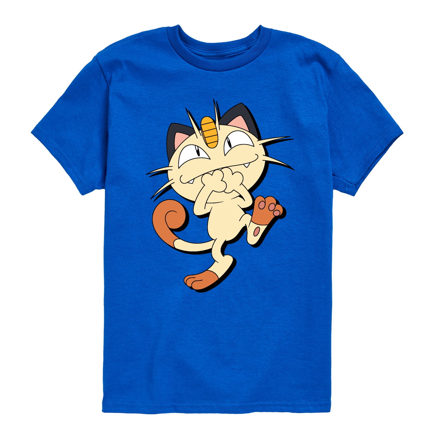 Pokémon - Meowth Mischevious Laugh - Youth Short Sleeve Graphic T ...