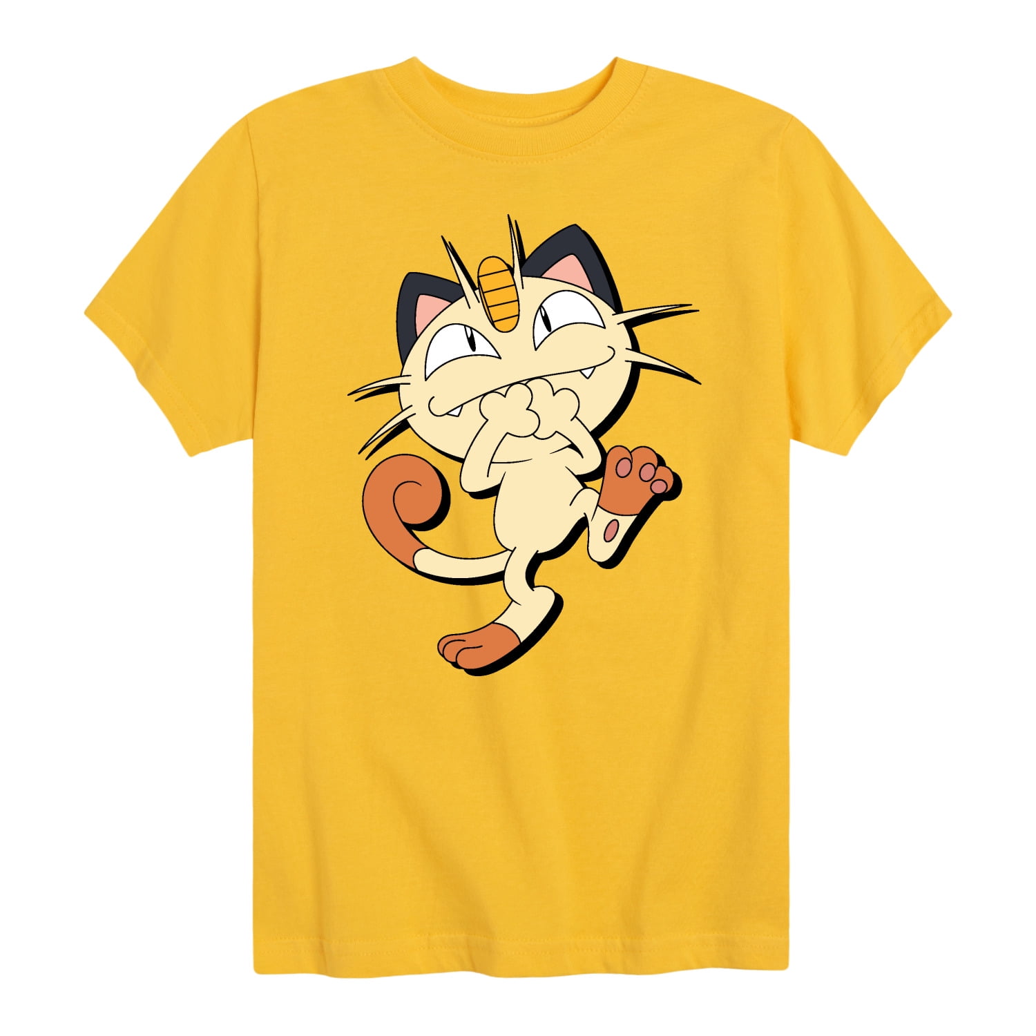 Pokémon - Meowth Mischevious Laugh - Youth Short Sleeve Graphic T ...