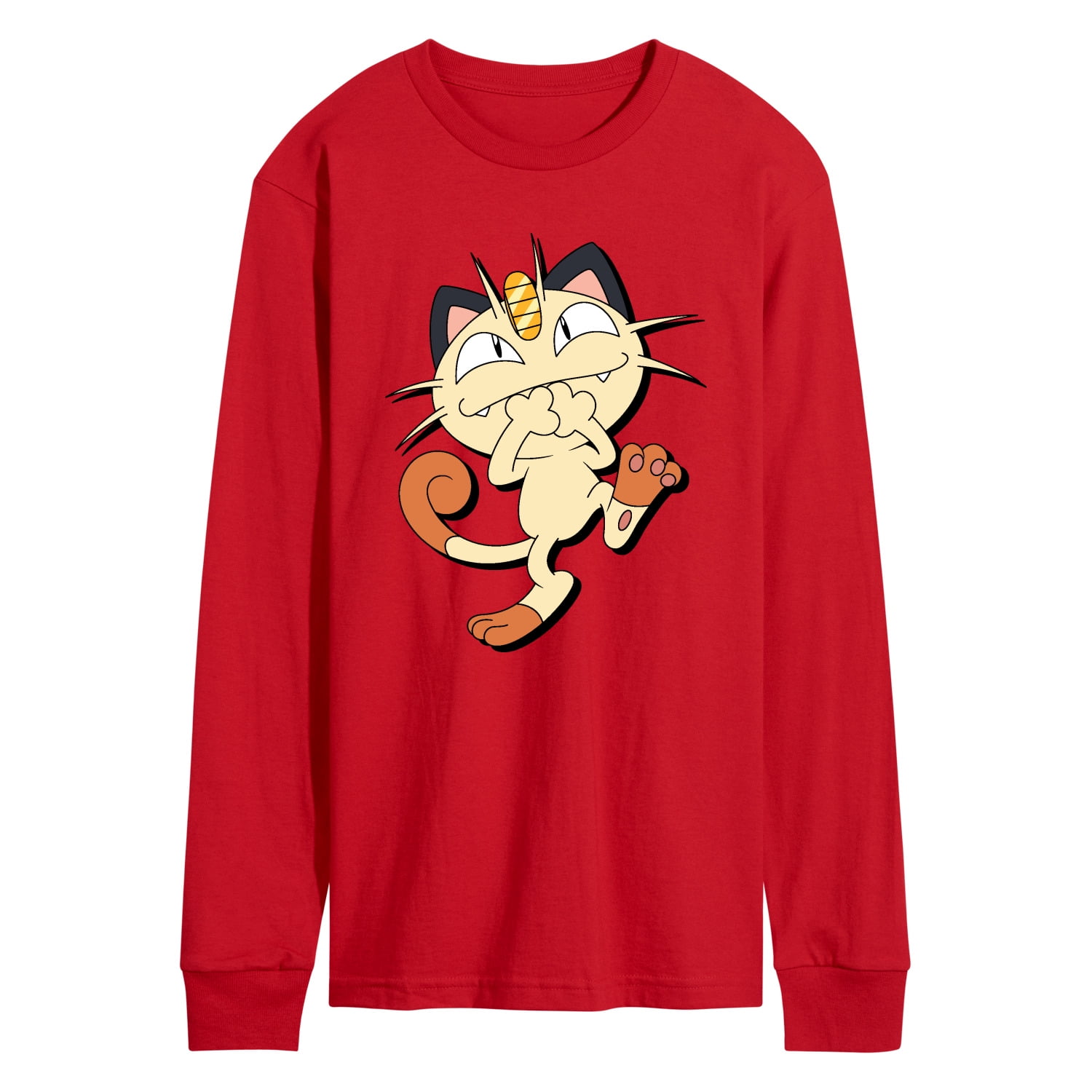 Pokémon - Meowth Shadow - Men's Long Sleeve T-Shirt - Walmart.com