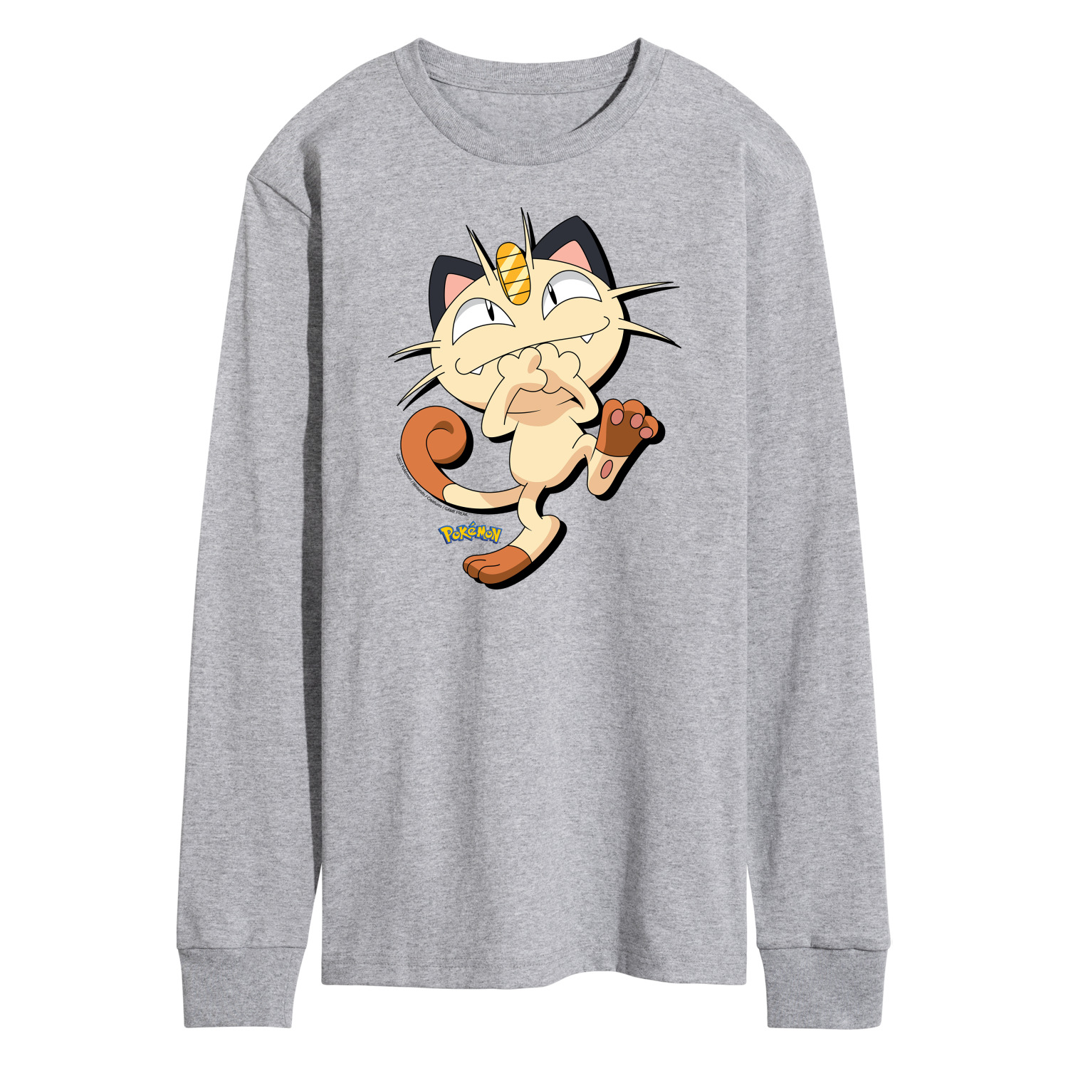 Pokémon - Meowth Shadow - Men's Long Sleeve T-Shirt - Walmart.com
