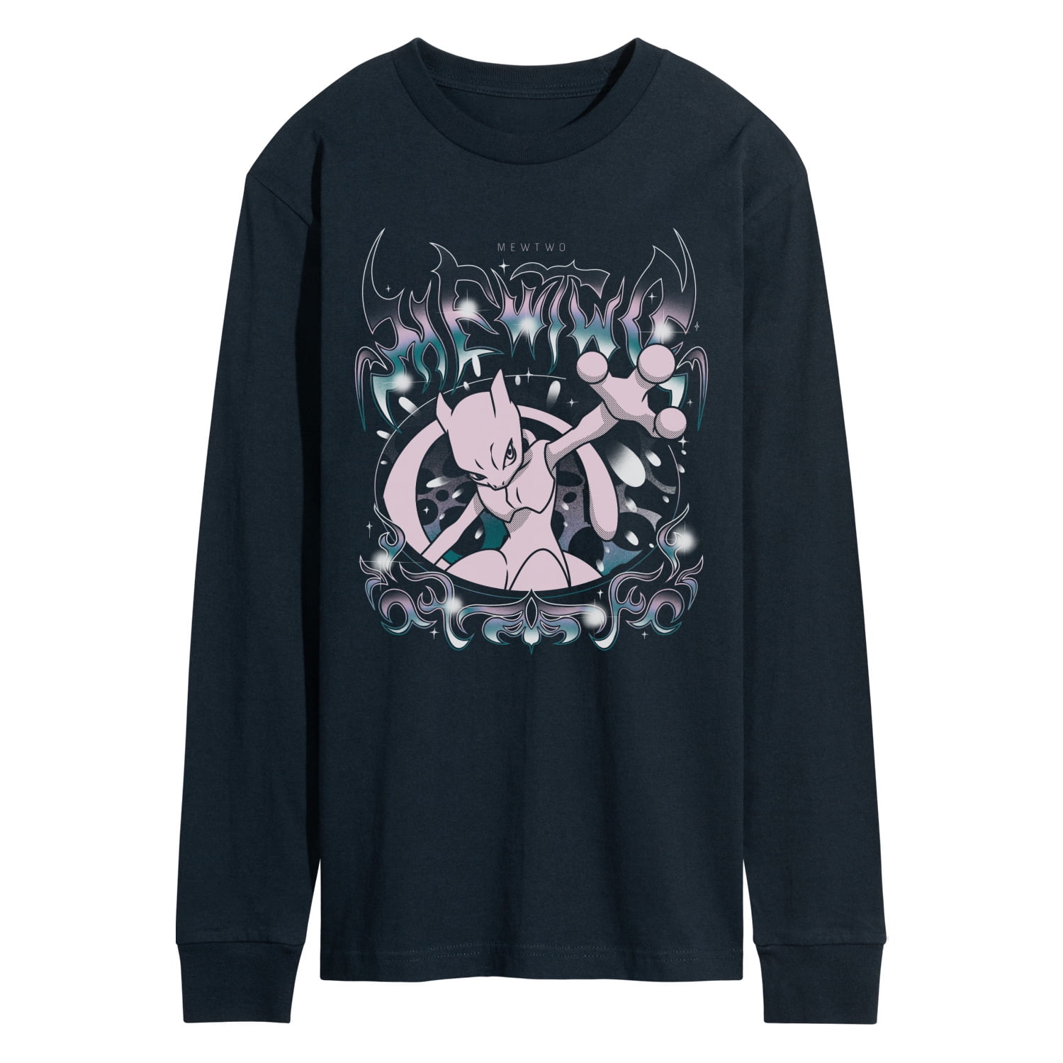 Pokémon - Mewtwo Grunge - Men's Long Sleeve Graphic T- Shirt - Walmart.com