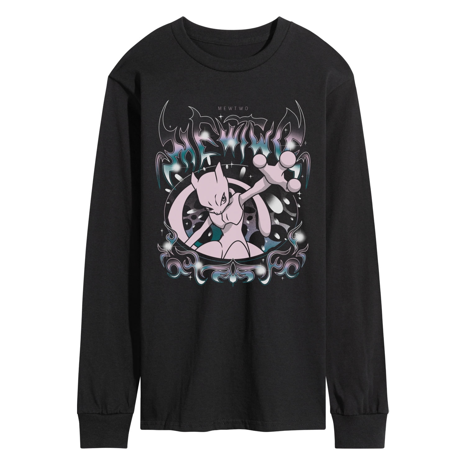 Pokémon - Mewtwo Grunge - Men's Long Sleeve Graphic T- Shirt - Walmart.com