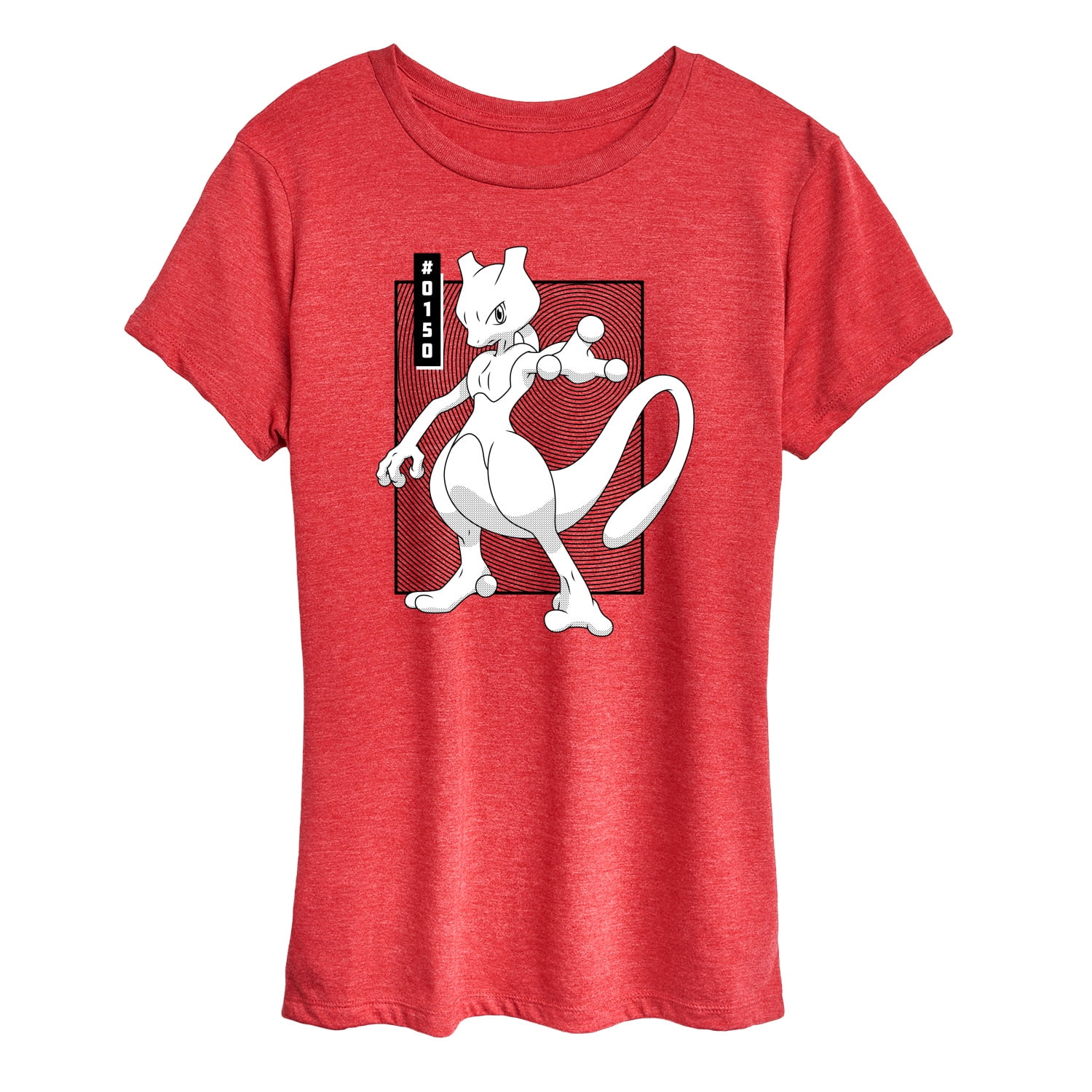 Pokémon - Mewtwo Pokedex Comic - Women's Short Sleeve Graphic T-Shirt ...