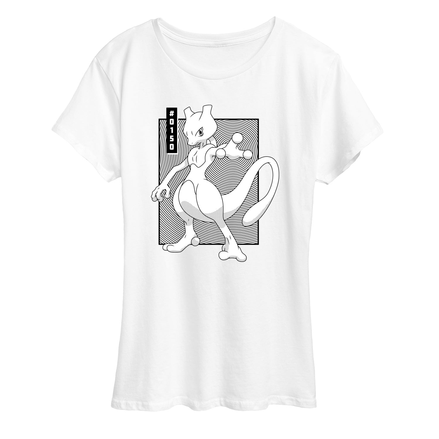 Pokémon - Mewtwo Pokedex Comic - Women's Short Sleeve Graphic T-Shirt ...