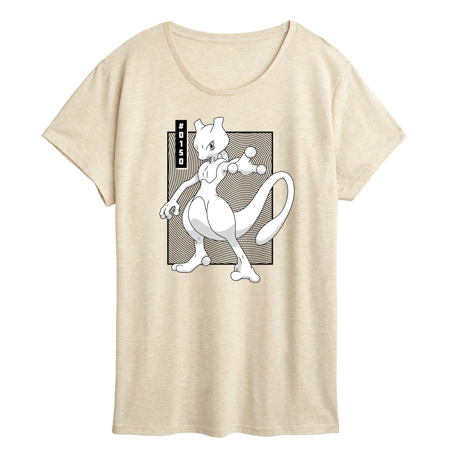 Pokémon - Mewtwo Pokedex Comic - Women's Short Sleeve Graphic T-Shirt ...