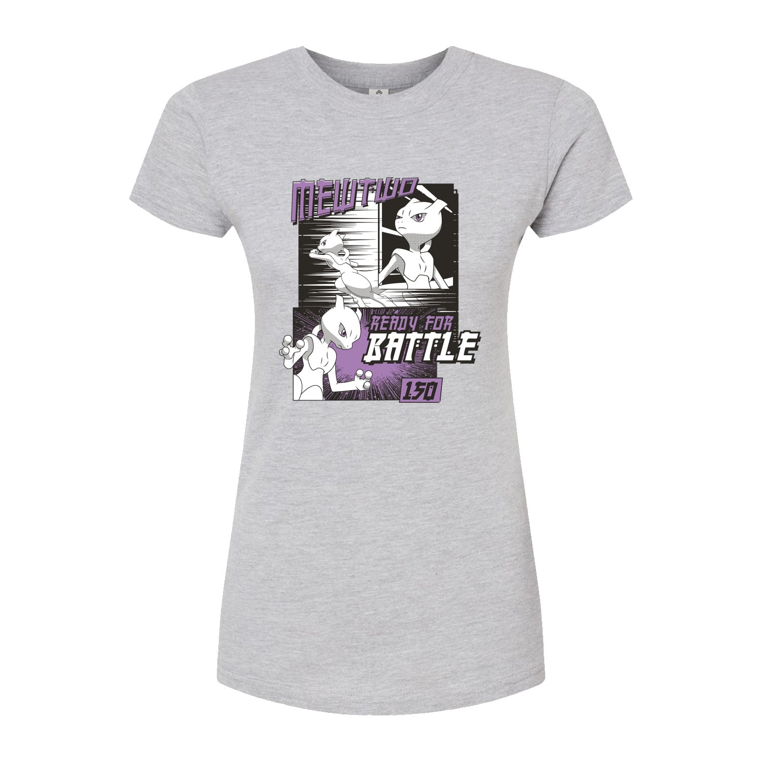 Pokémon - Mewtwo Ready For Battle - Juniors Fitted Graphic T-Shirt ...