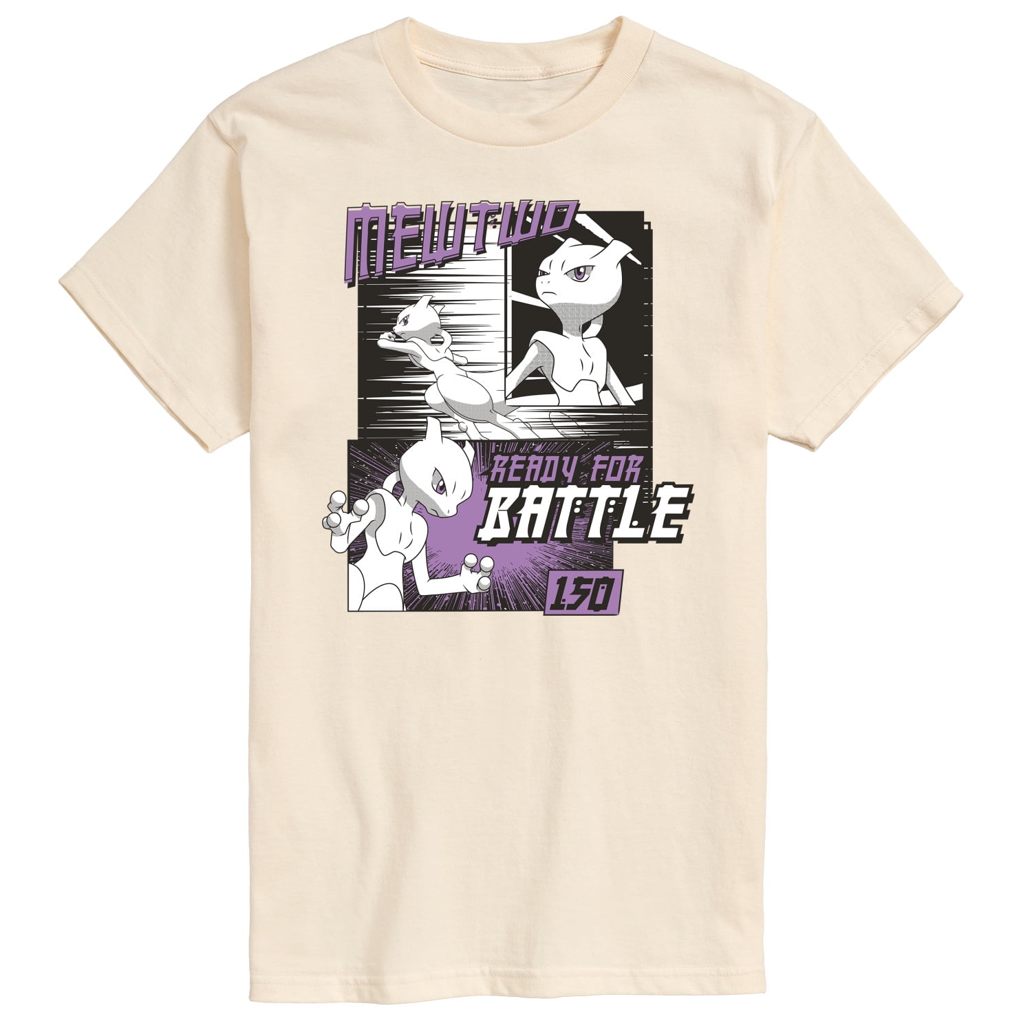 Pokémon - Mewtwo Ready For Battle - Men's Short Sleeve Graphic T-Shirt ...