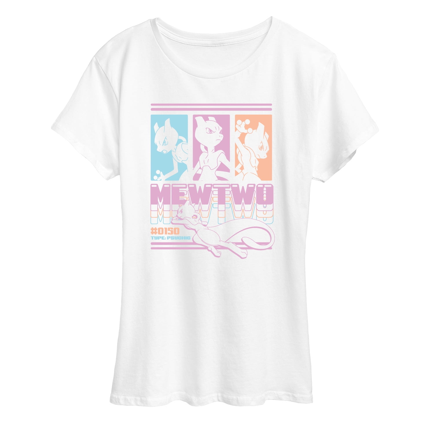 Pokémon - Mewtwo - Women's Short Sleeve Graphic T-Shirt - Walmart.com