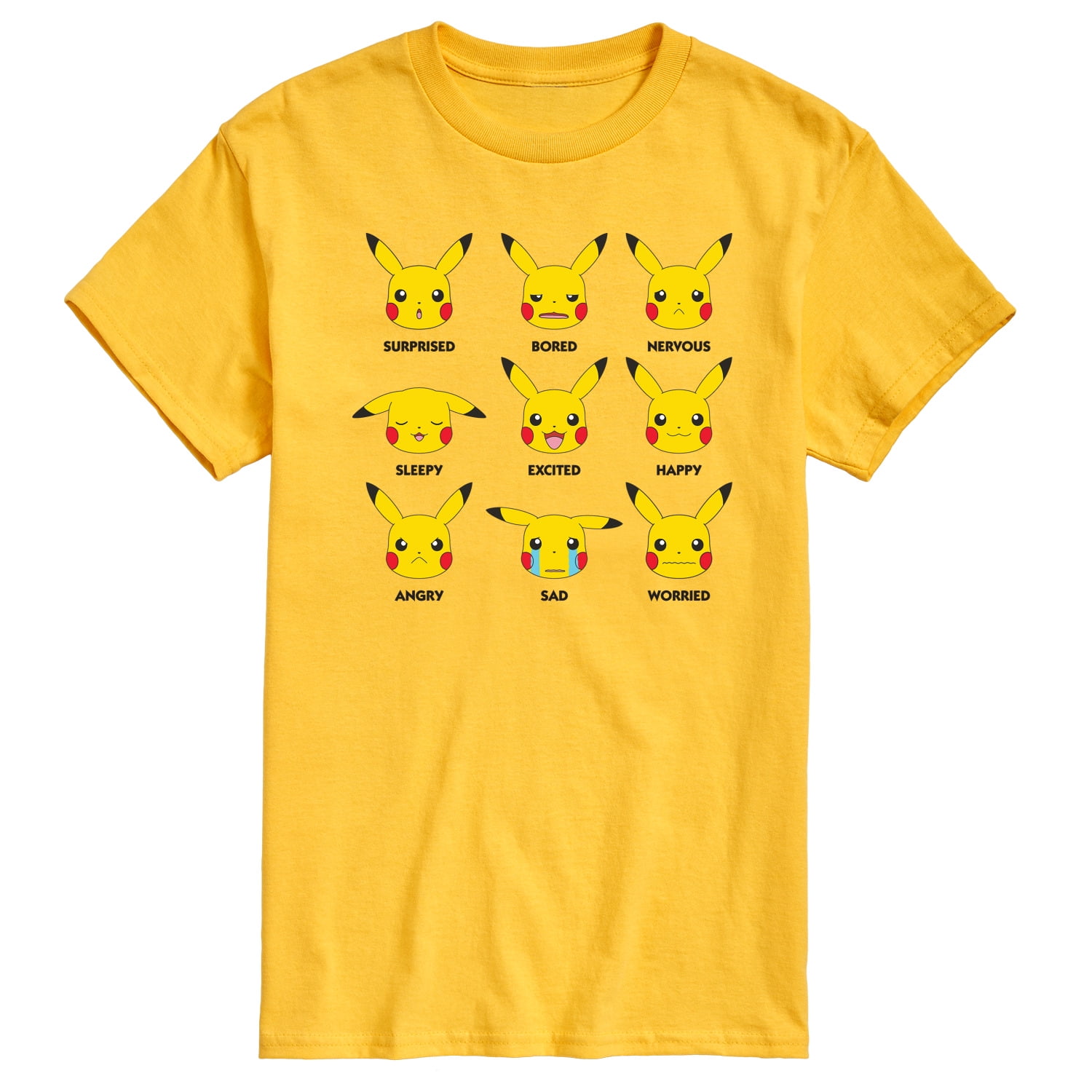 Pokémon - Moody Pikachu - Men's Short Sleeve Graphic T-Shirt - Walmart.com