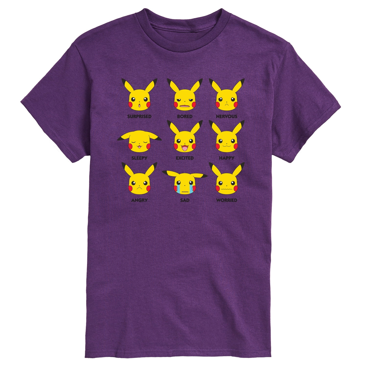 Pokémon - Moody Pikachu - Men's Short Sleeve Graphic T-Shirt - Walmart.com