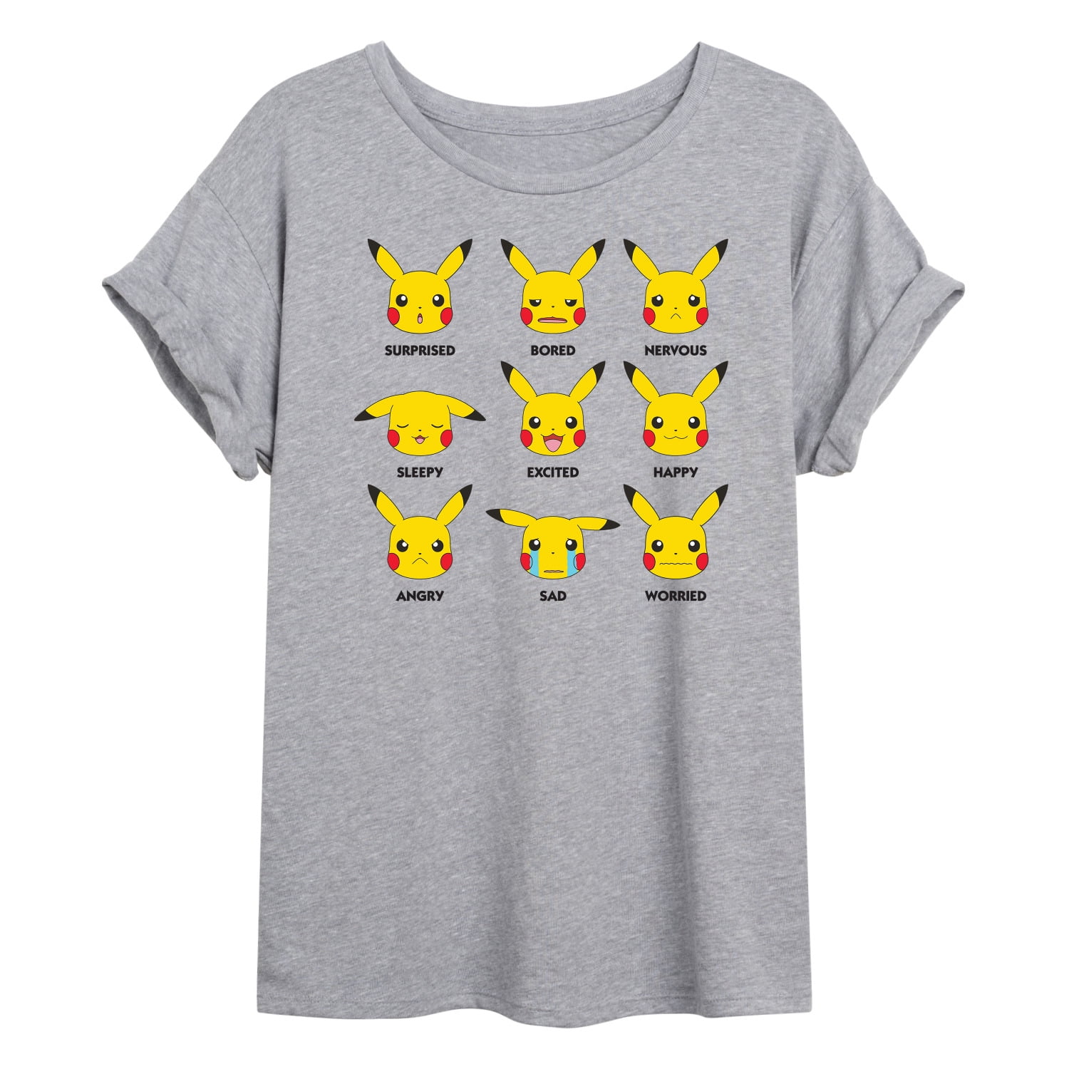 Pokémon - Moody Pikachu - Women's Oversized Graphic T-Shirt - Walmart.com