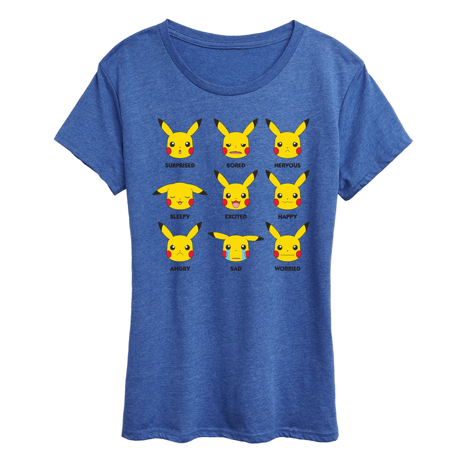 Pokémon - Moody Pikachu - Women's Short Sleeve Graphic T-Shirt ...