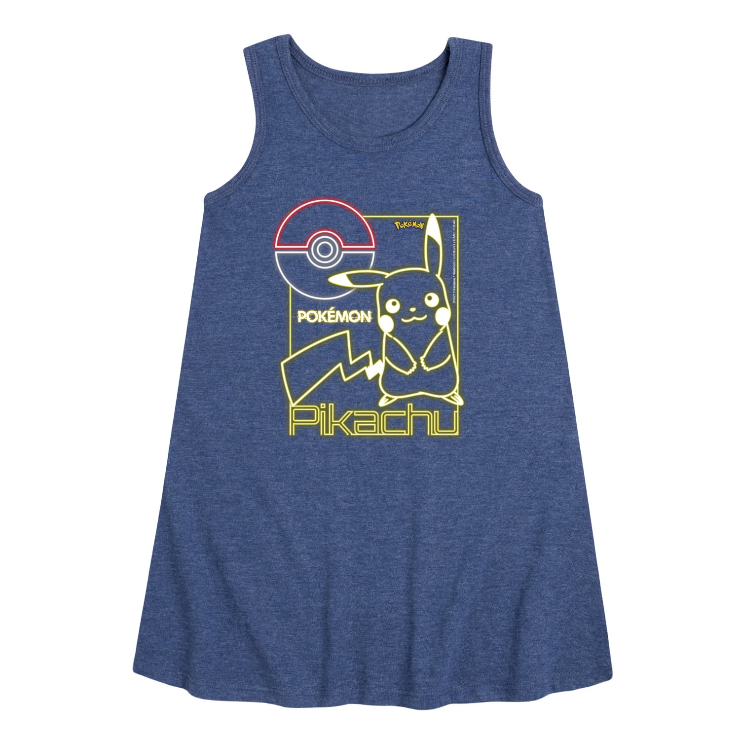 Pokémon - Neon Pikachu - Youth Girls A-line Dress - Walmart.com