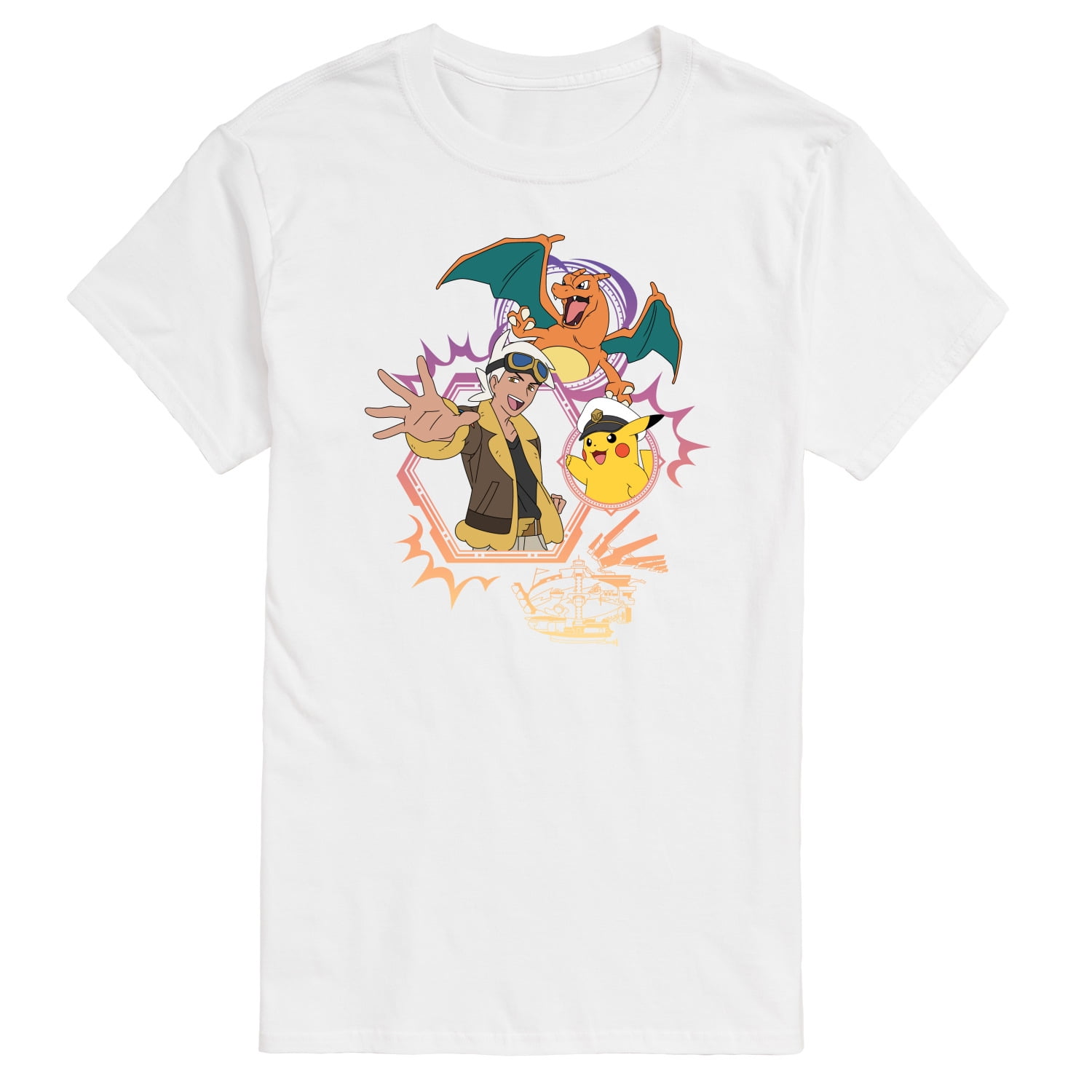 Pokémon - New Horizons - Friede Cap Charizard - Adult Short Sleeve T ...