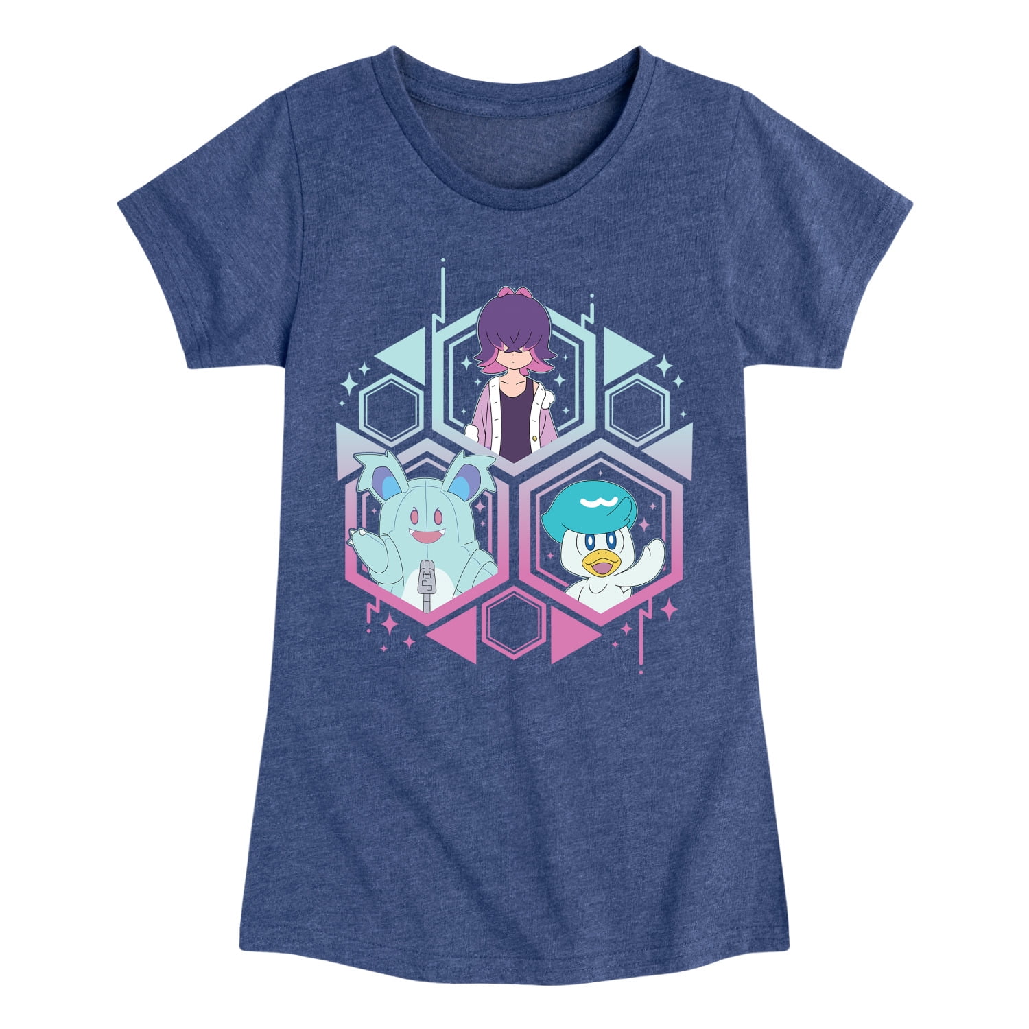 Pokémon - New Horizons - Nidothing Dot Quaxly - Girls Fitted Short ...