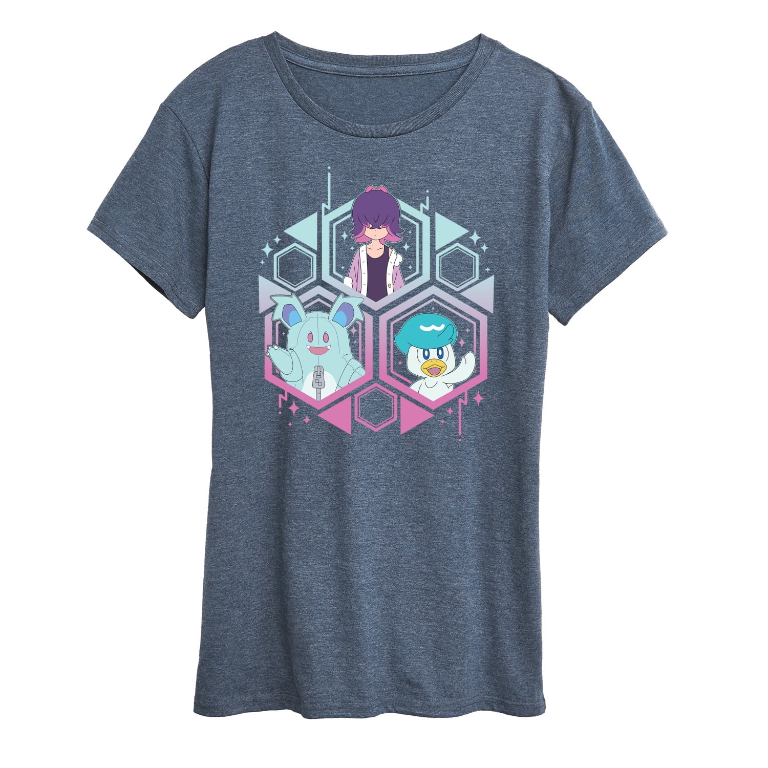 Pokémon - New Horizons - Nidothing Dot Quaxly - Ladies Short Sleeve ...