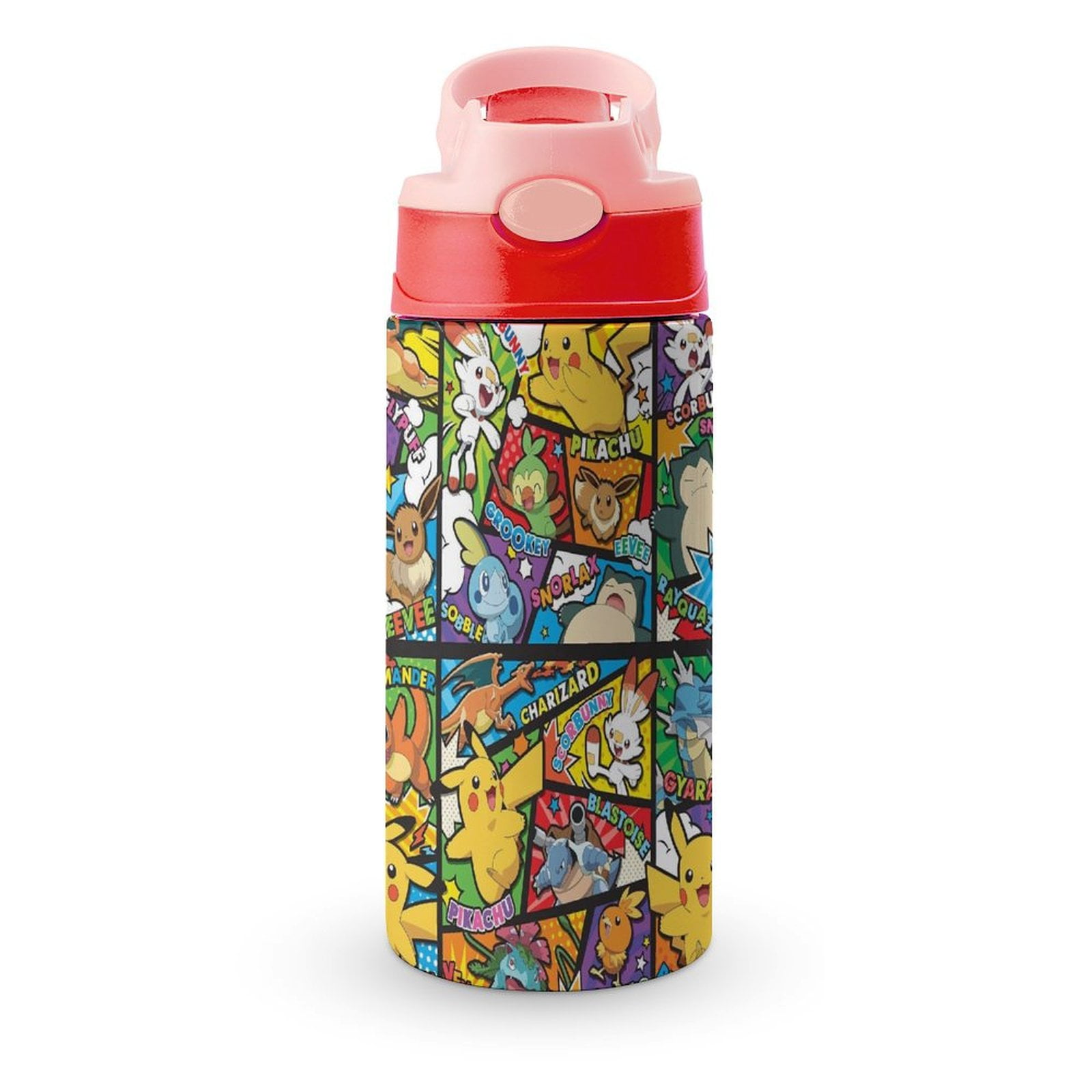 Kids Pokémon Panels Insulated Water Bottle - 12oz BPA-FREE Stainless ...