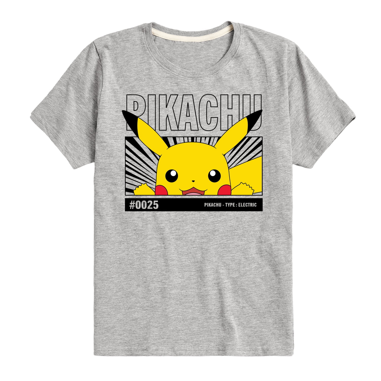 Pokémon - Peeking Pikachu - Youth Short Sleeve Graphic T-Shirt ...