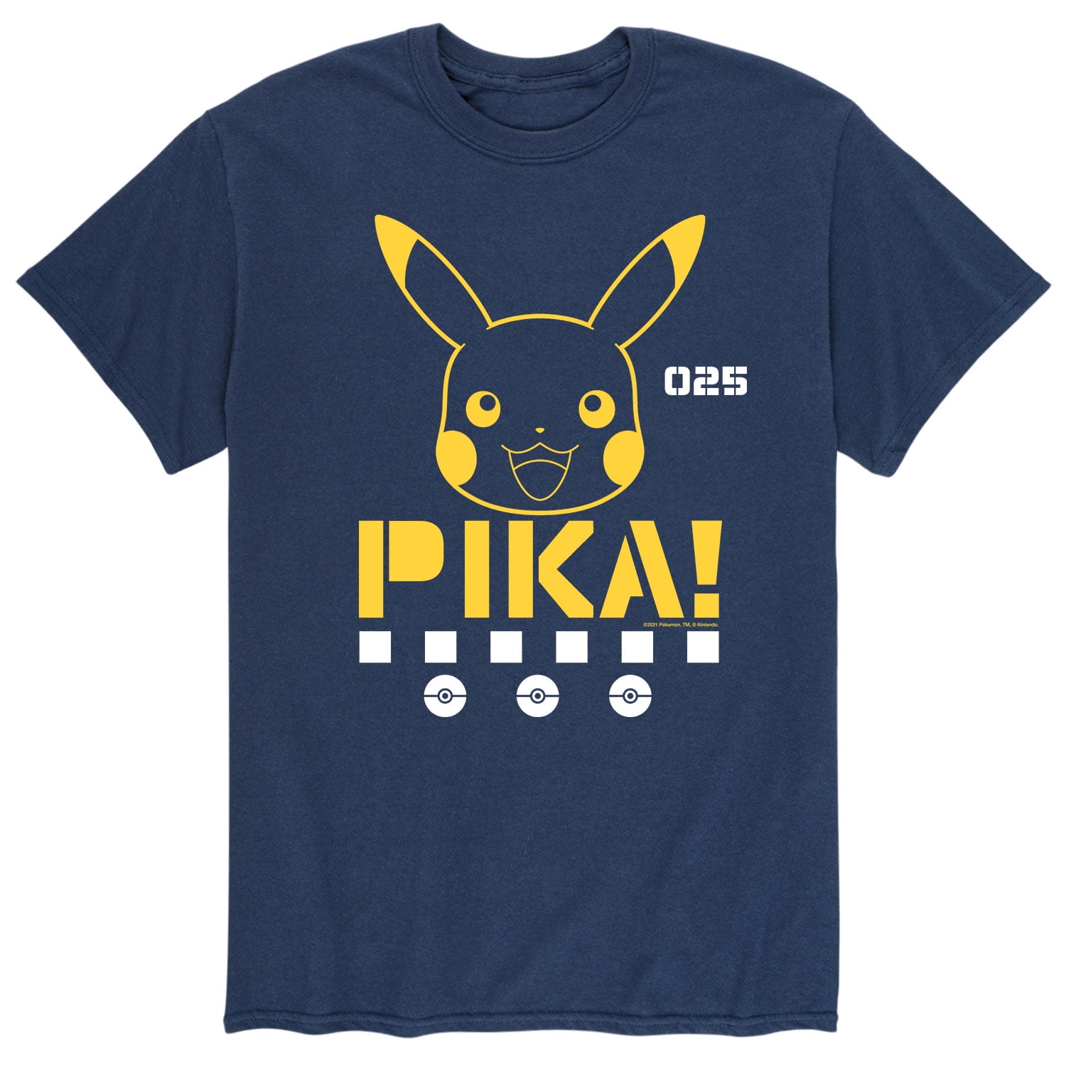 Pokémon - Pika Face - Men's Short Sleeve Graphic T-Shirt - Walmart.com