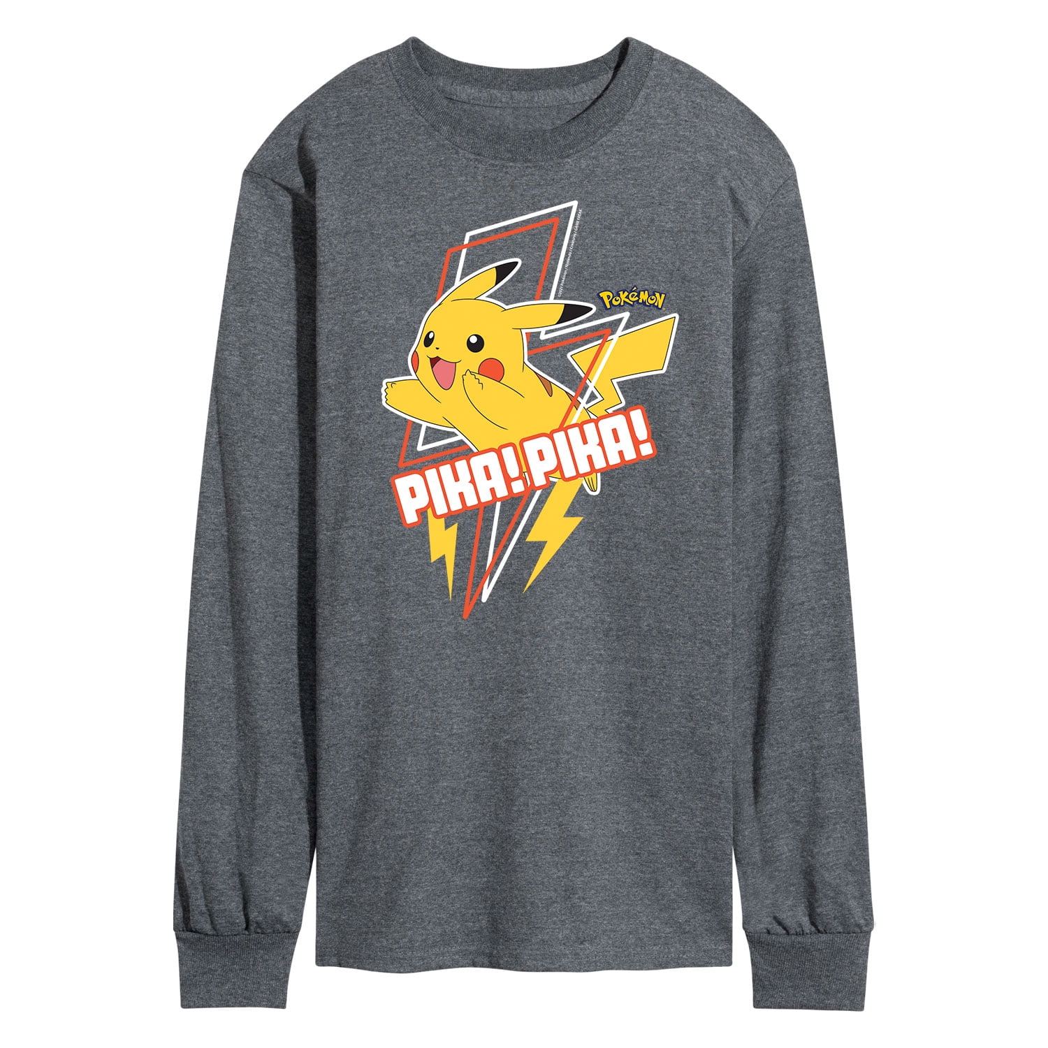 Pokémon - Pika Pika - Men's Long Sleeve T-Shirt - Walmart.com