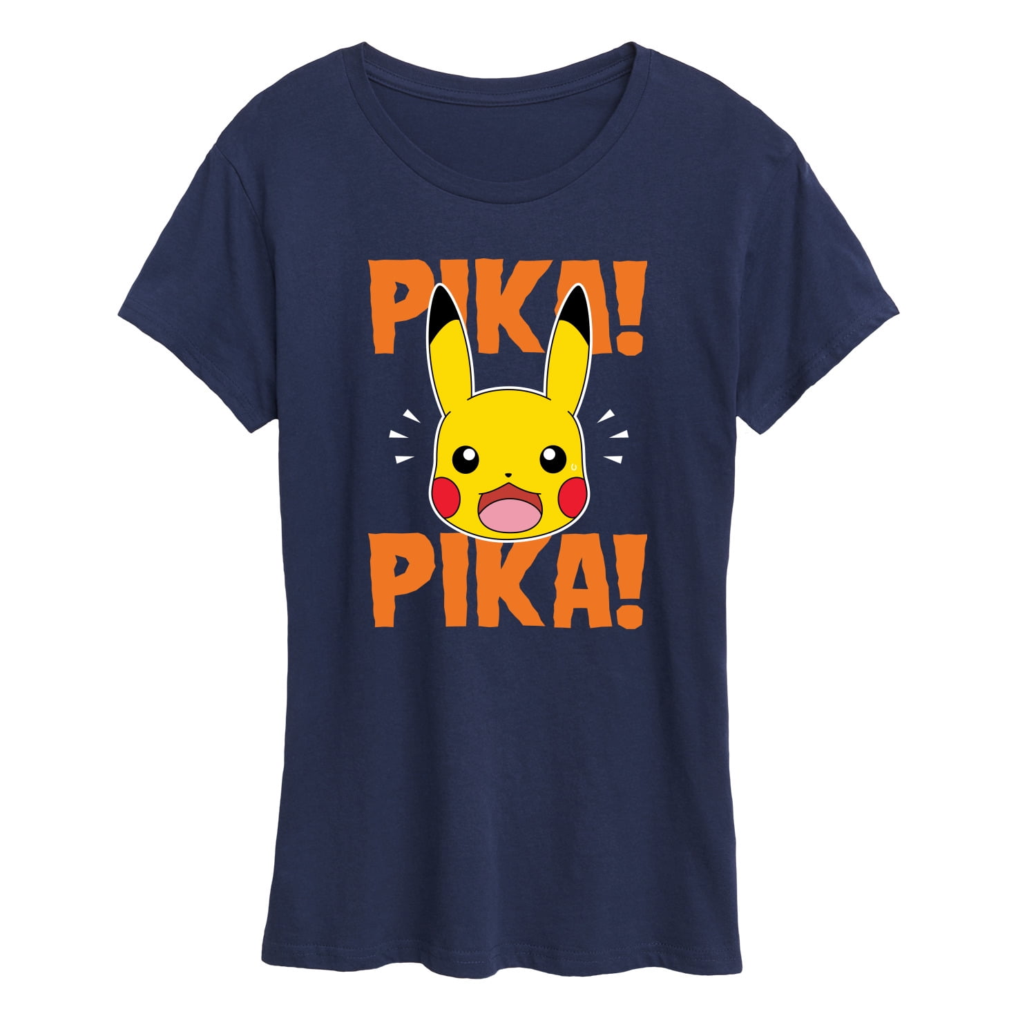 Pokémon - Pika Pika Scared - Women's Short Sleeve Graphic T-Shirt ...