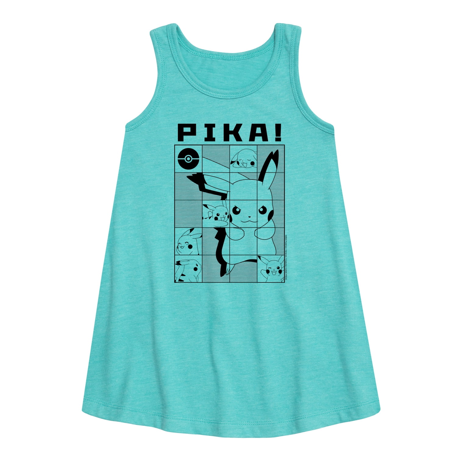 Pokémon - Pika Pikachu Grid - Youth Girls A-line Dress - Walmart.com