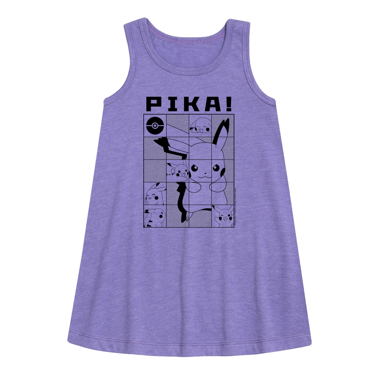 Pokémon - Pika Pikachu Grid - Youth Girls A-line Dress - Walmart.com