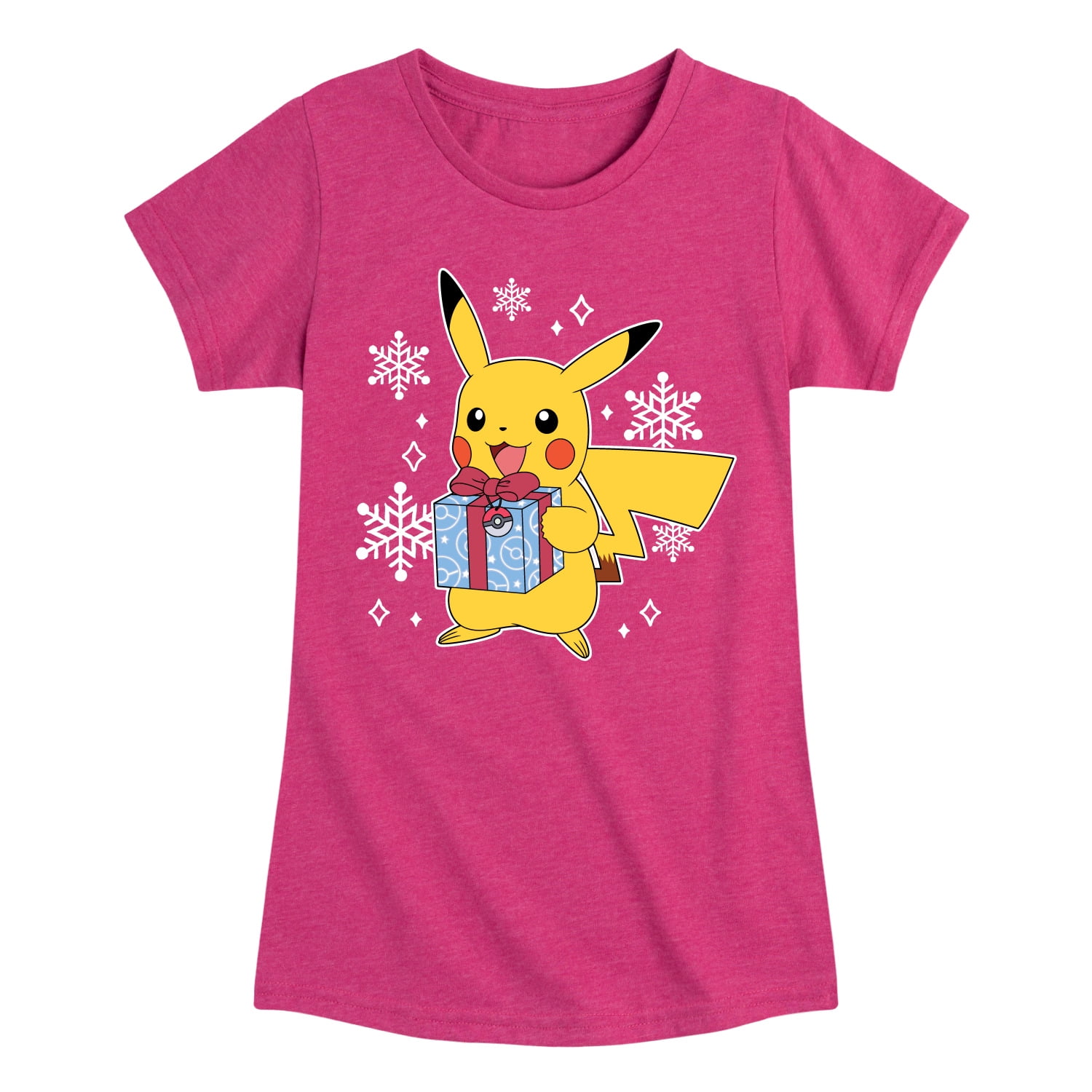 Pokémon - Pika Presents - Youth Girls Short Sleeve Graphic T-Shirt ...