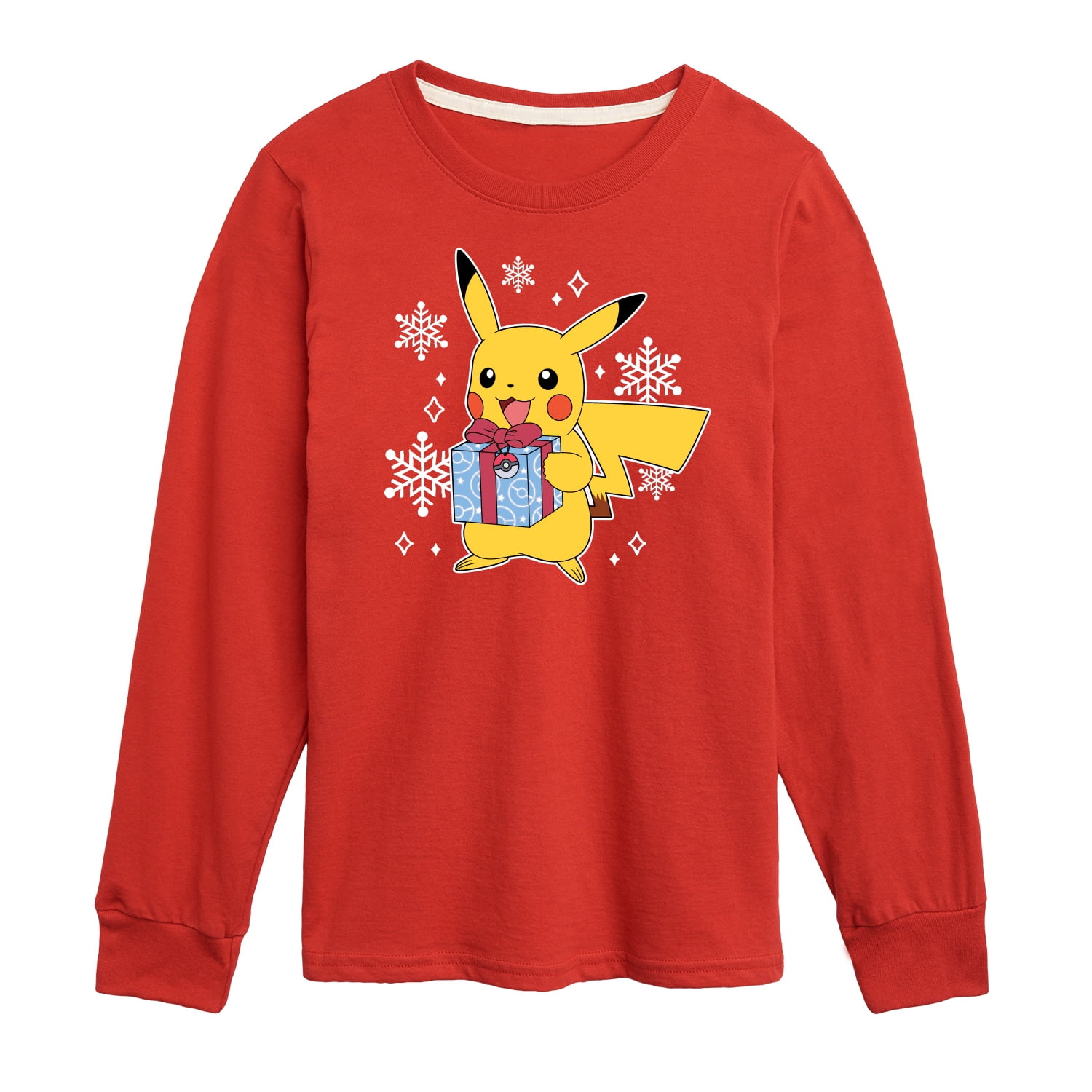 Pokémon - Pika Presents - Youth Long Sleeve Graphic T-Shirt - Walmart.com