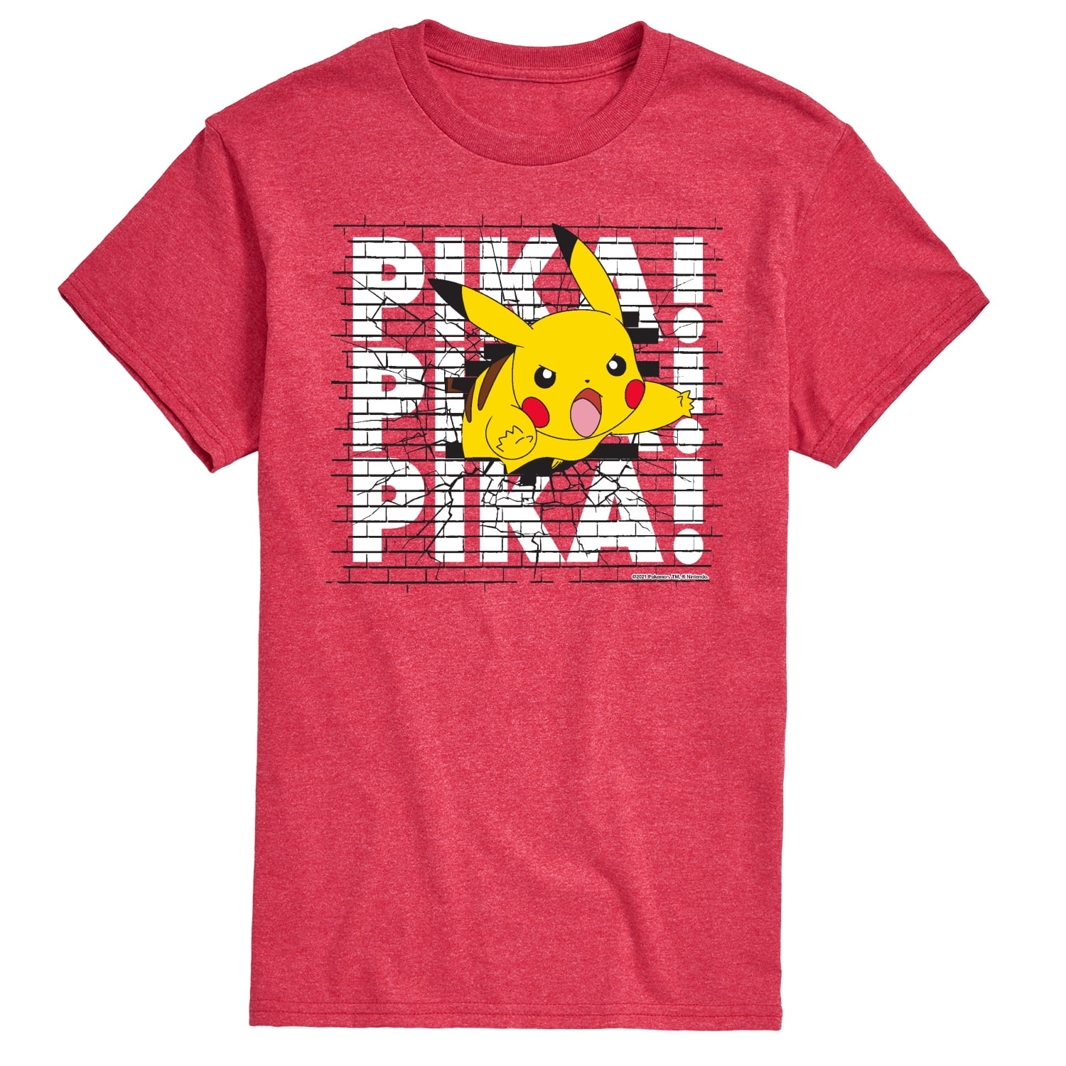Pokémon - Pika Wall - Men's Short Sleeve Graphic T-Shirt - Walmart.com