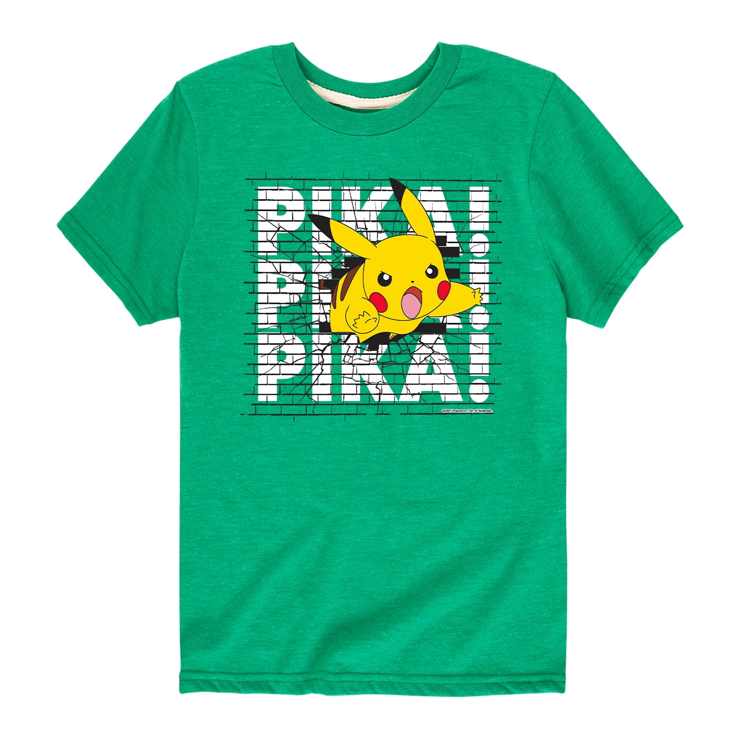 Pokémon - Pika Wall - Youth Short Sleeve Graphic T-Shirt - Walmart.com