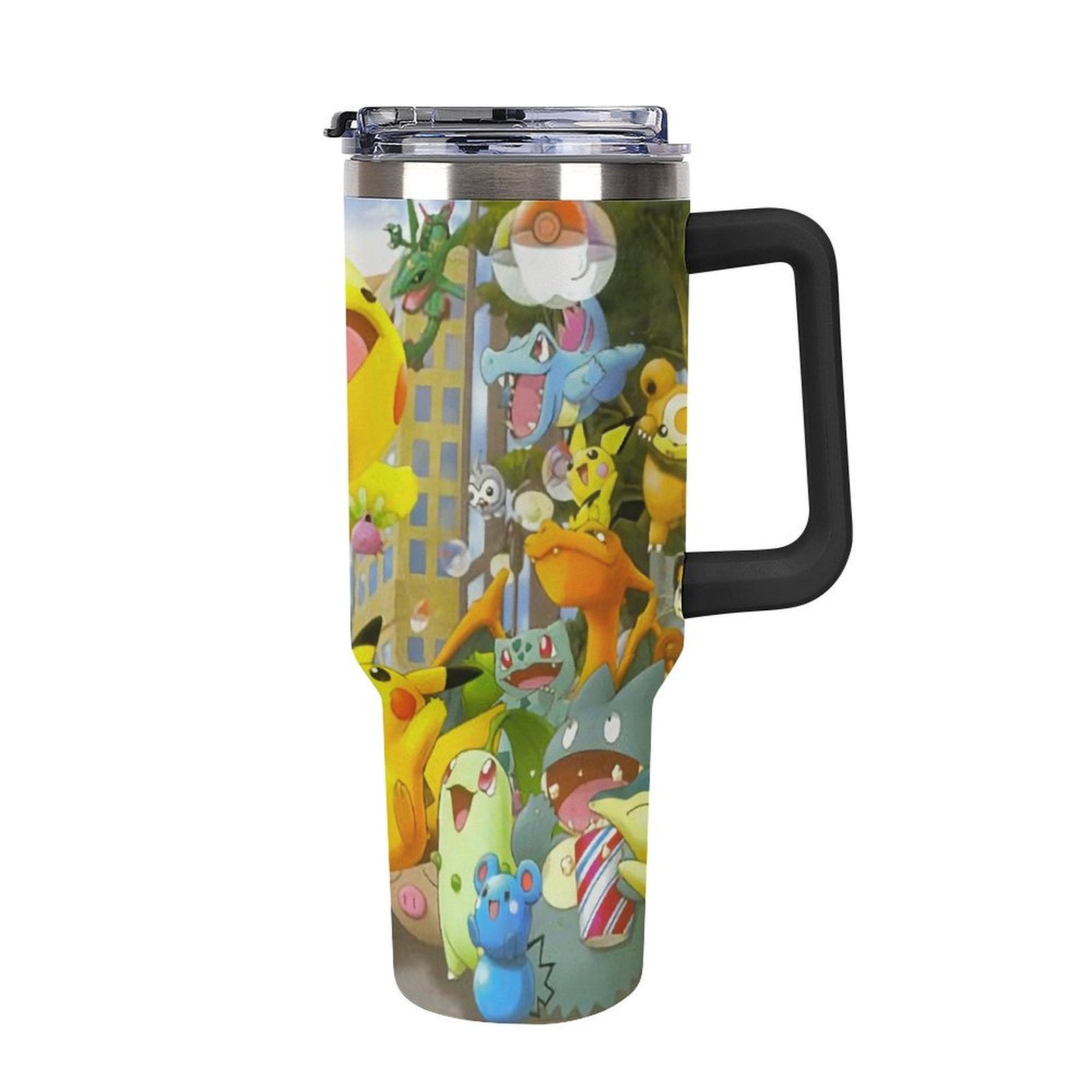 Pokémon-Pikachu 011 Tumbler with Handle and Straw Large 40 oz ...