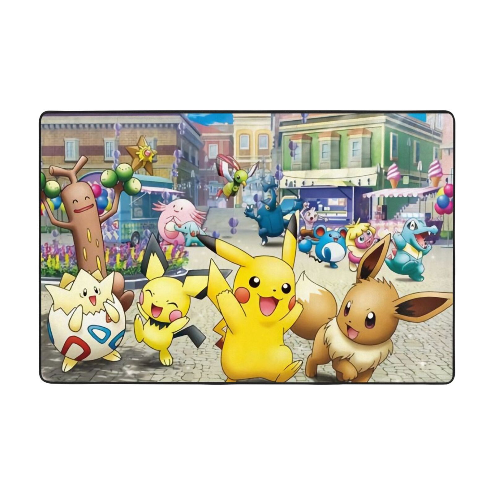 Pokémon-Pikachu 055 Gamer Rug Room Non-Slip Gaming Rug Cool Graffiti ...