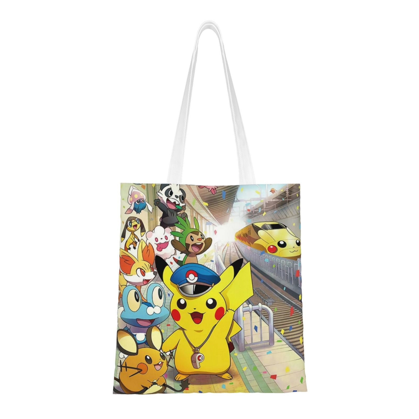 Pokémon-Pikachu 200 Tote Bag For Women Girls Girly Cartoon Canvas Tote ...