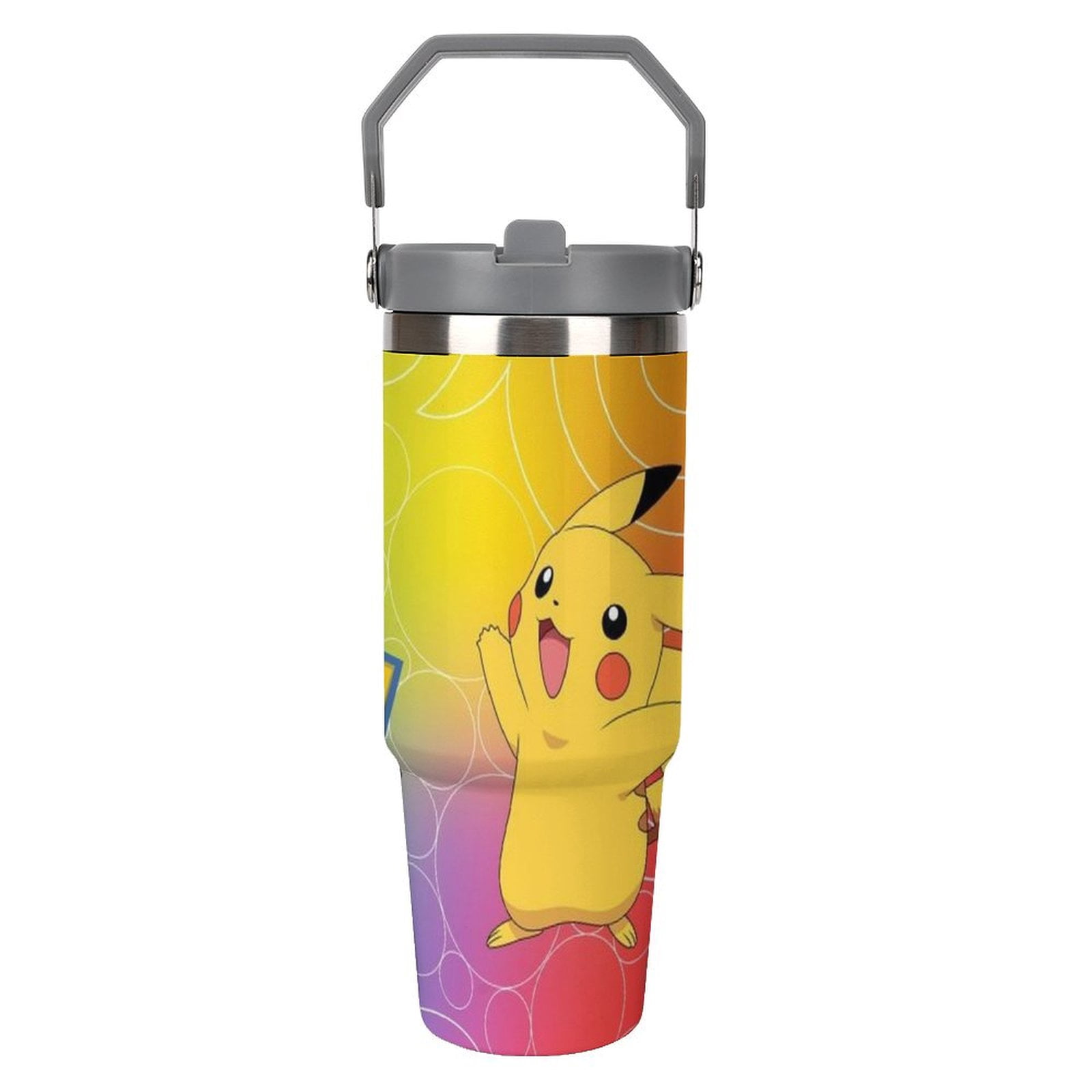 Pokémon Pikachu 30oz Stainless Steel Tumblers with Flip Straw & Handle ...